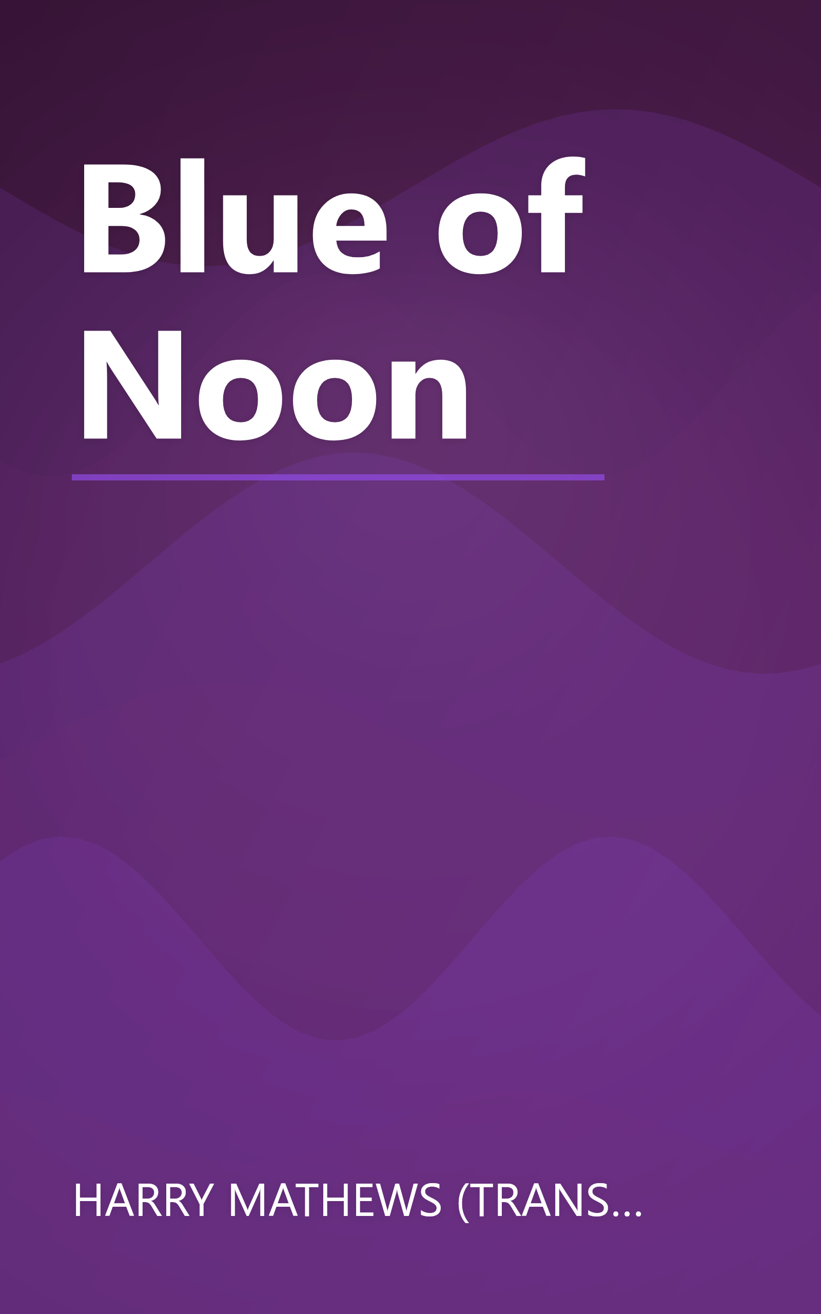 Blue of Noon book cover