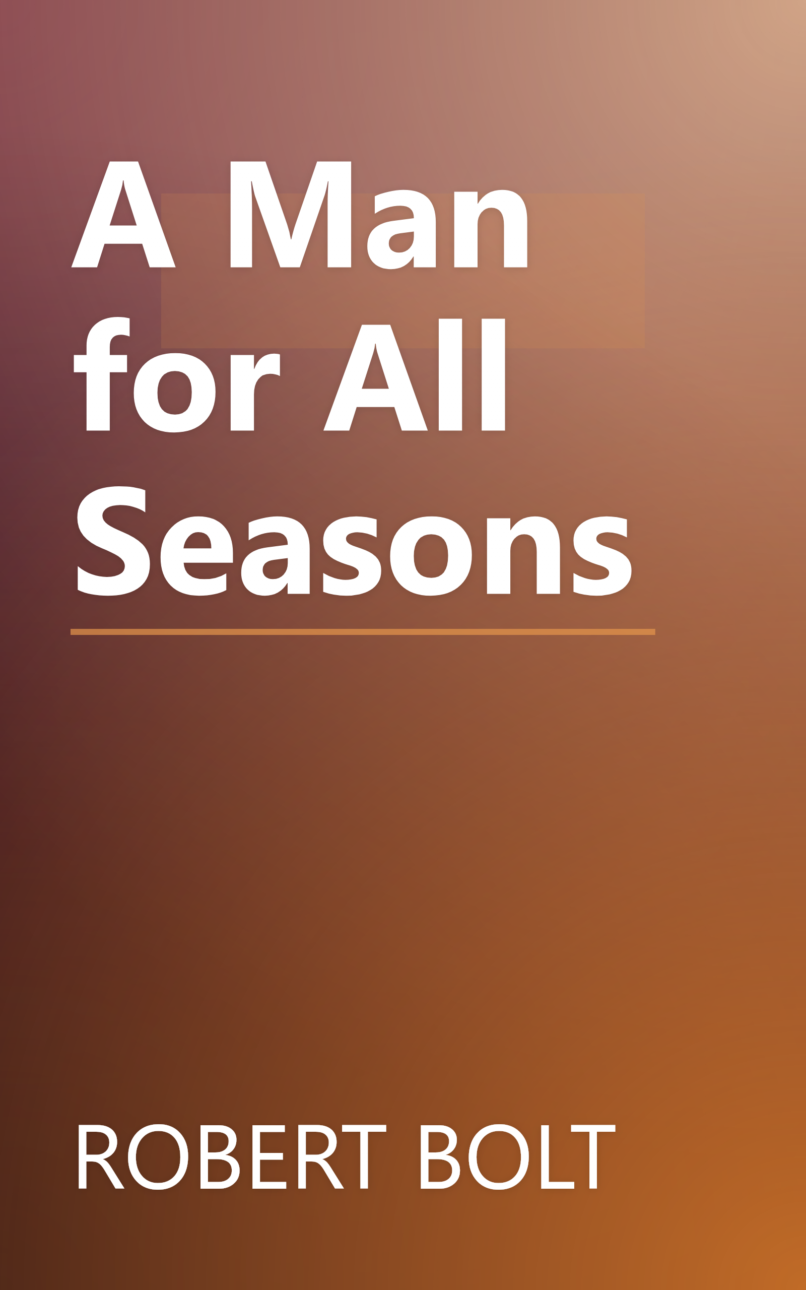 A Man for All Seasons book cover