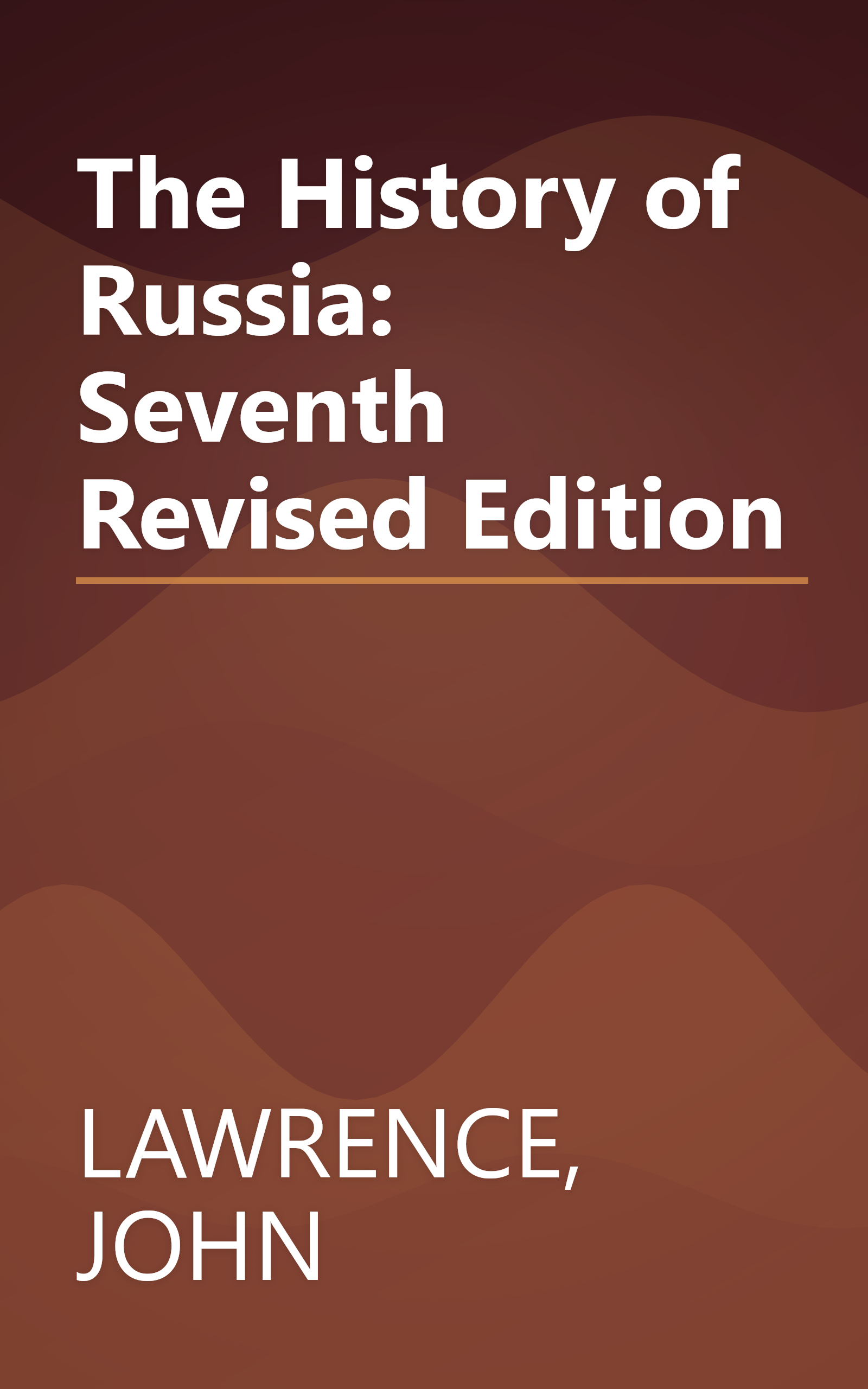 The History of Russia: Seventh Revised Edition book cover