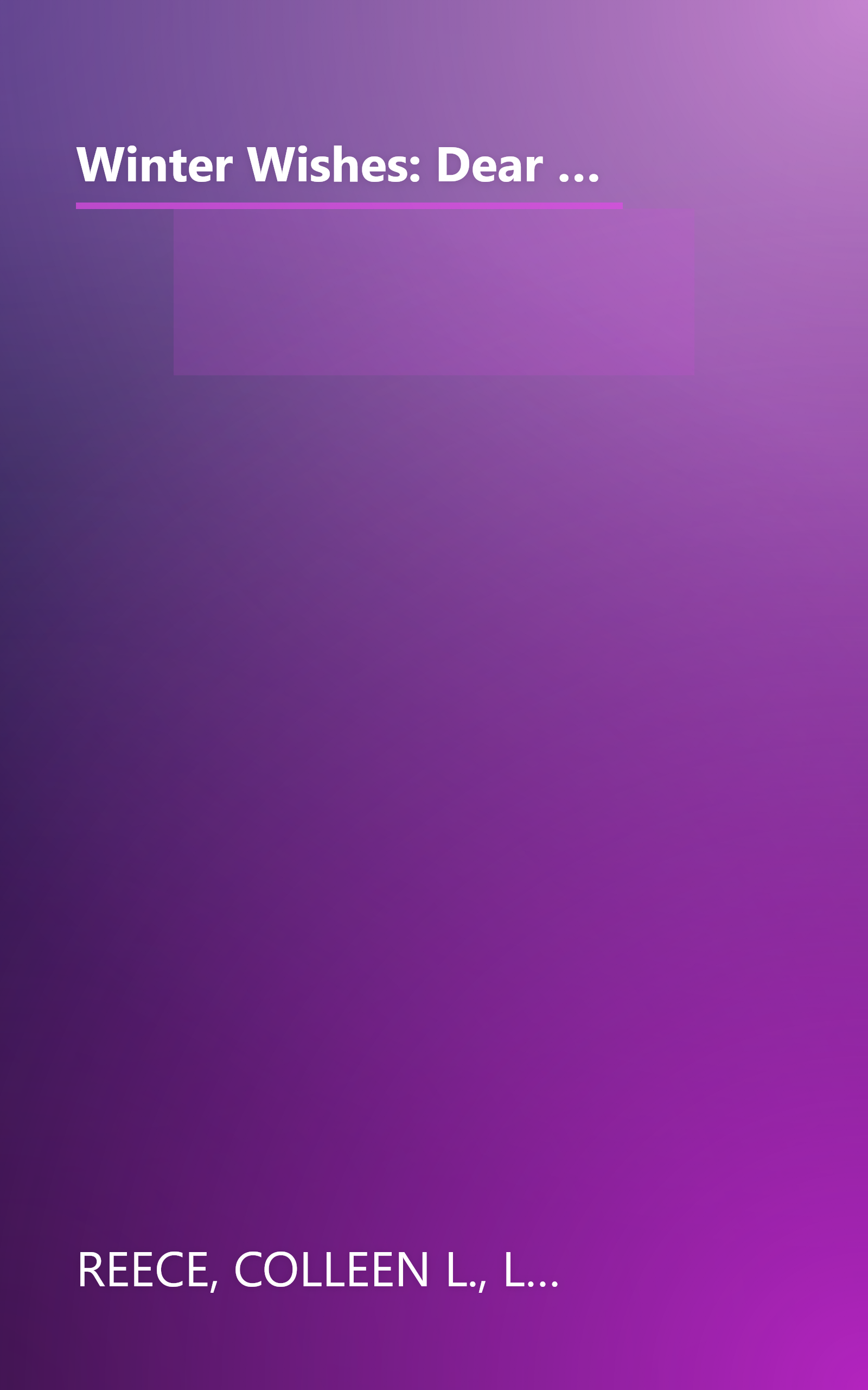 Winter Wishes: Dear Jane/Language of Love/Candlelight of Christmas/Love Renewed (Inspirational Romance Collection) book cover