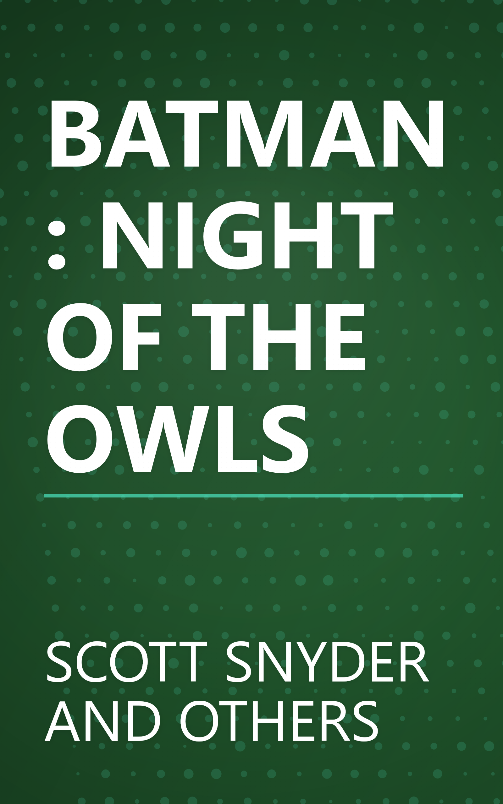 BATMAN: NIGHT OF THE OWLS book cover