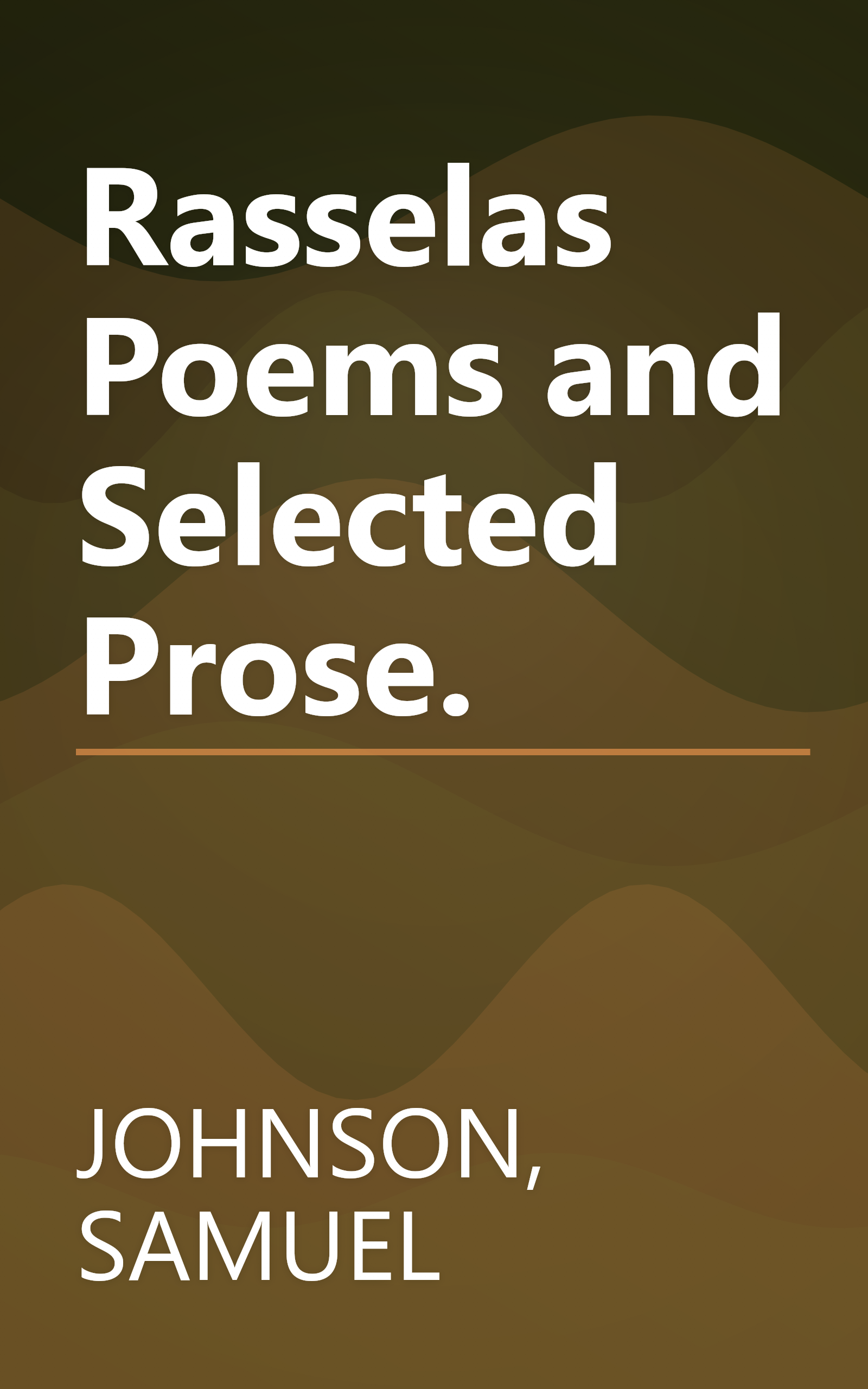 Rasselas Poems and Selected Prose. book cover