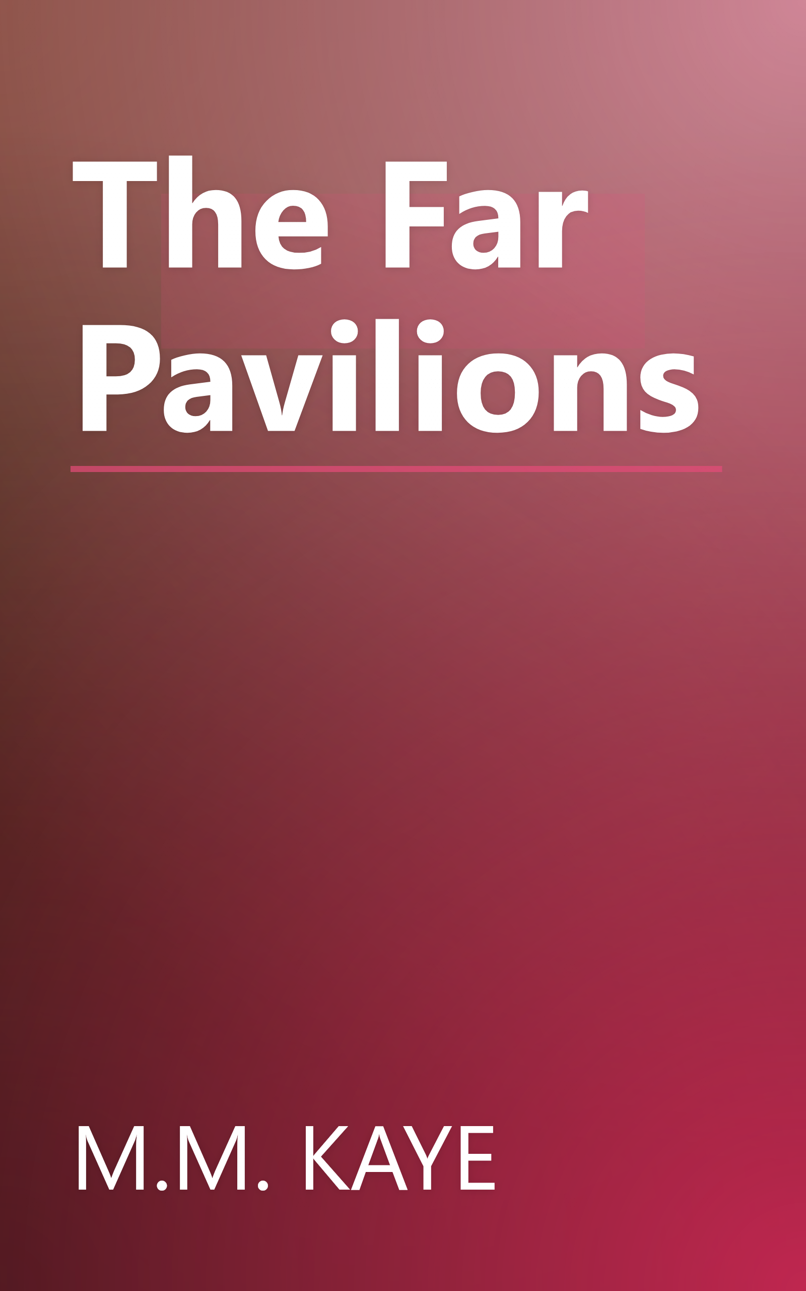 The Far Pavilions book cover