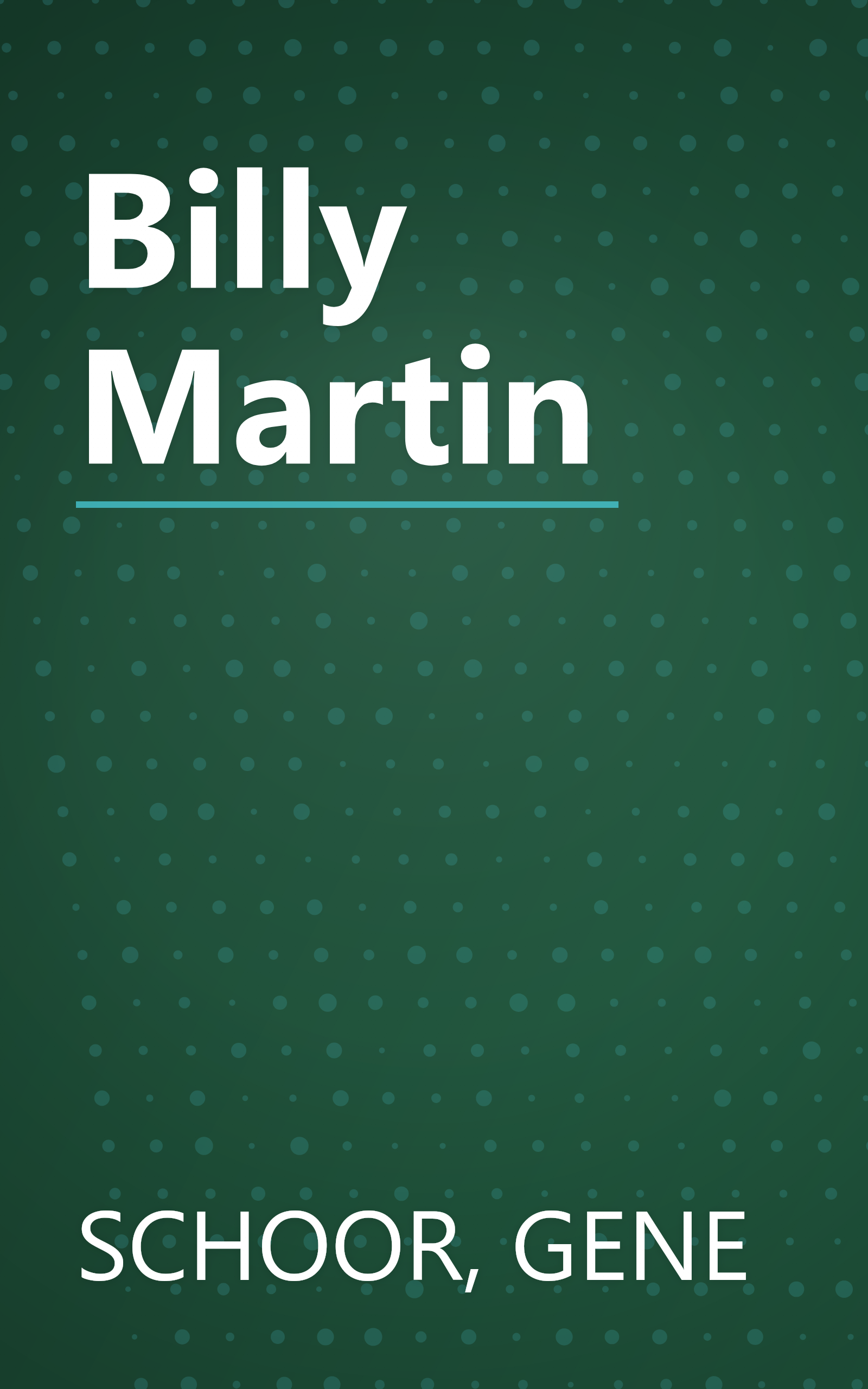 Billy Martin book cover