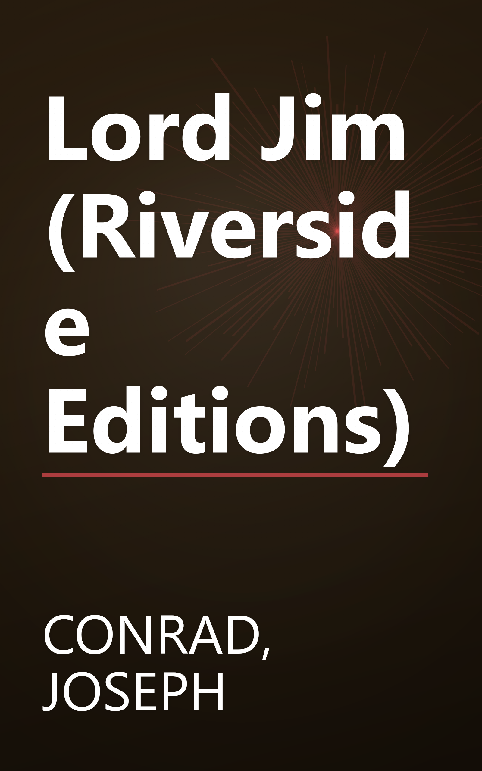 Lord Jim (Riverside Editions) book cover