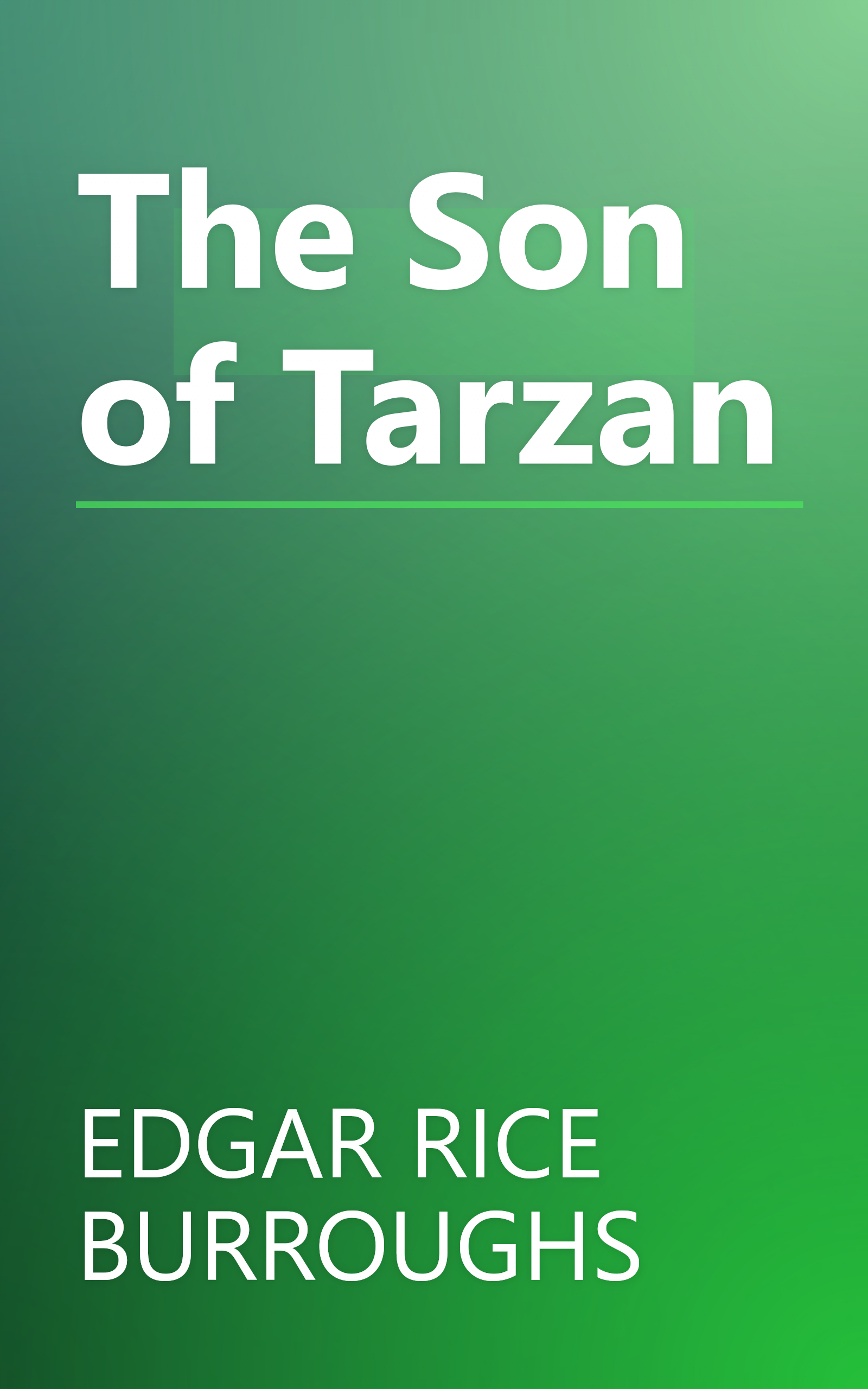 The Son of Tarzan book cover