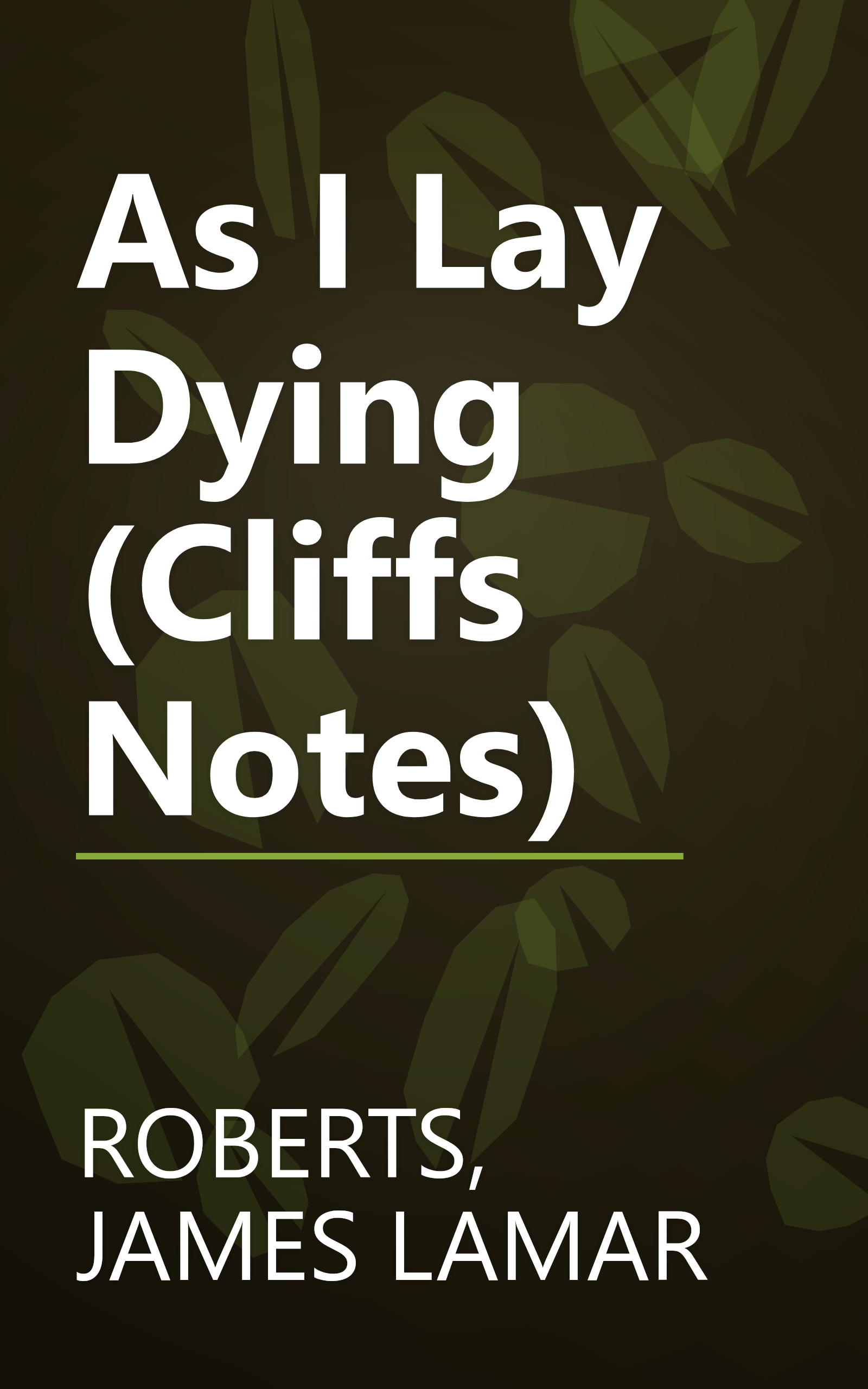 As I Lay Dying (Cliffs Notes) book cover