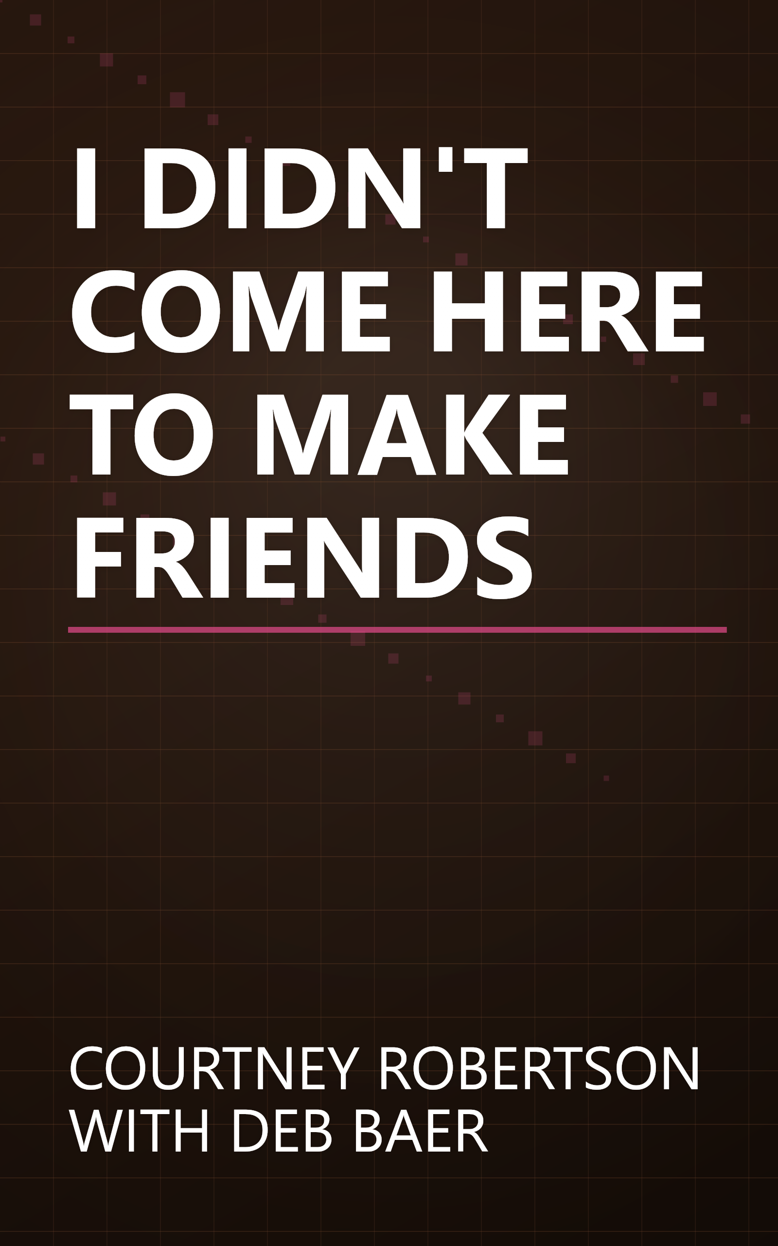 I DIDN'T COME HERE TO MAKE FRIENDS book cover