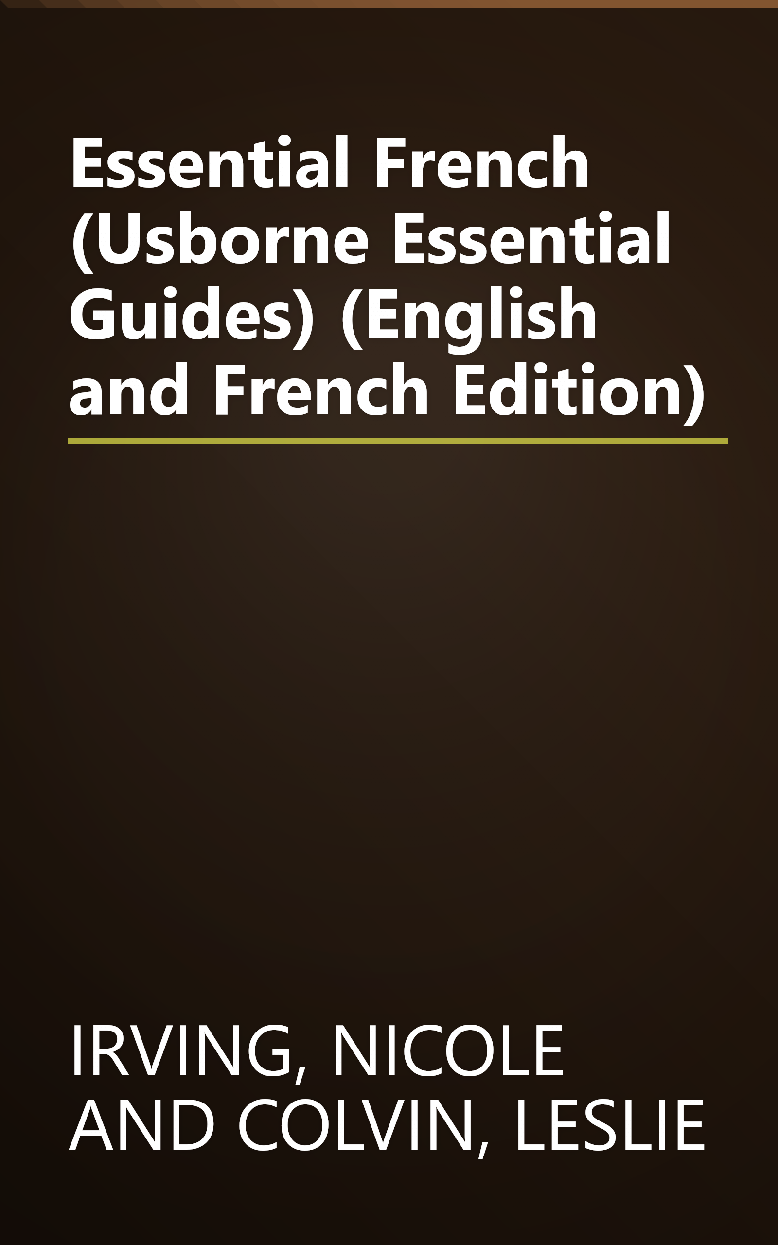 Essential French (Usborne Essential Guides) (English and French Edition) book cover