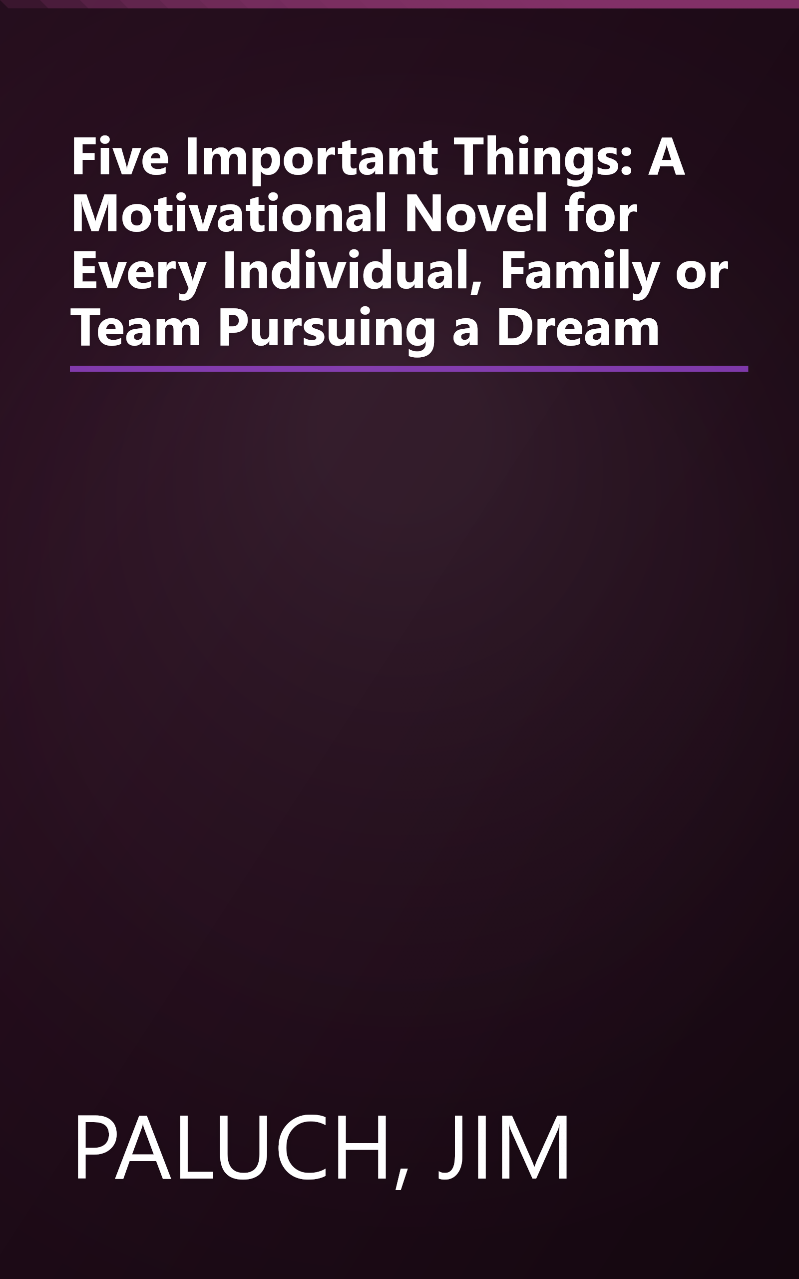 Five Important Things: A Motivational Novel for Every Individual, Family or Team Pursuing a Dream book cover