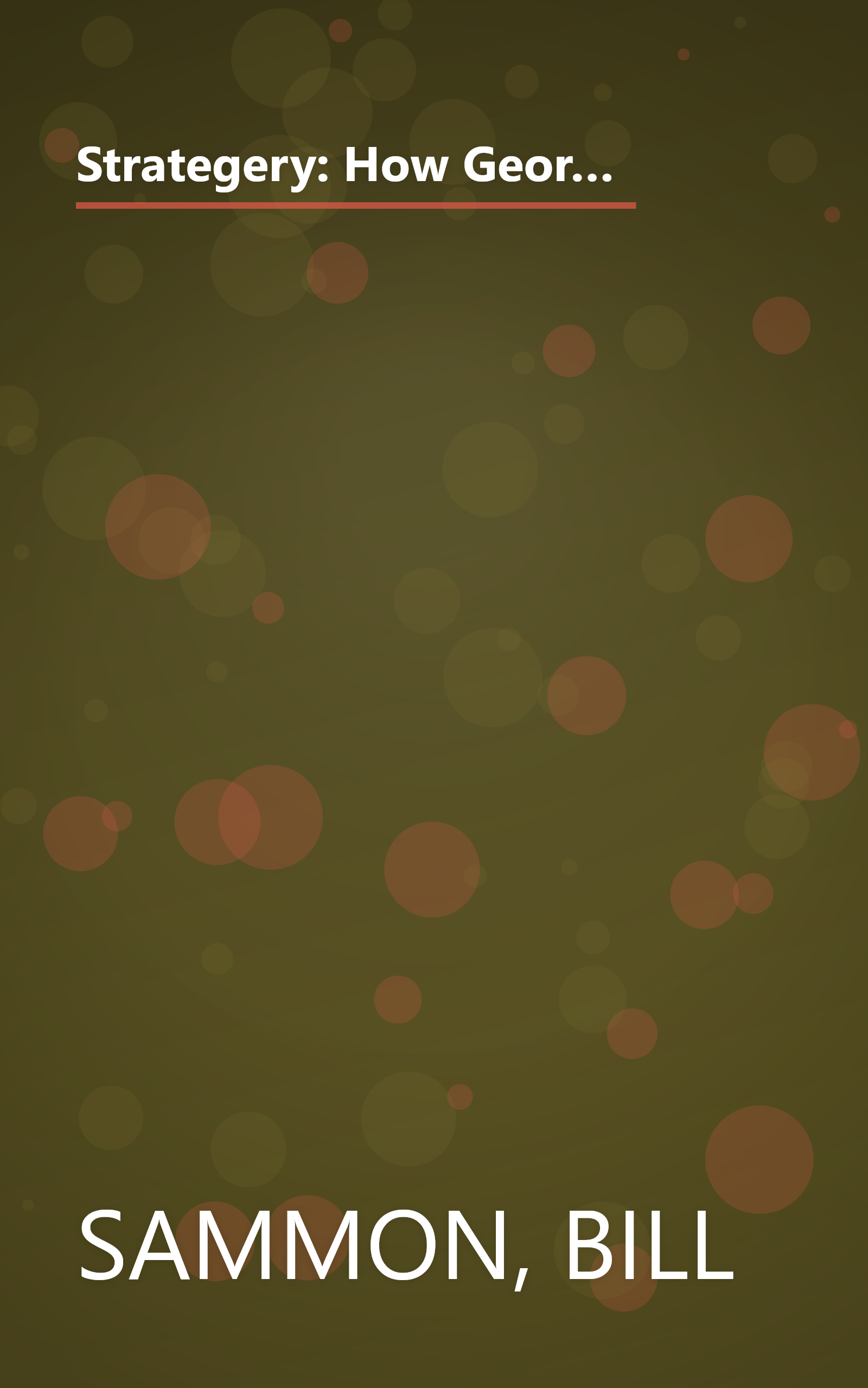 Strategery: How George W. Bush Is Defeating Terrorists, Outwitting Democrats, and Confounding the Mainstream Media book cover