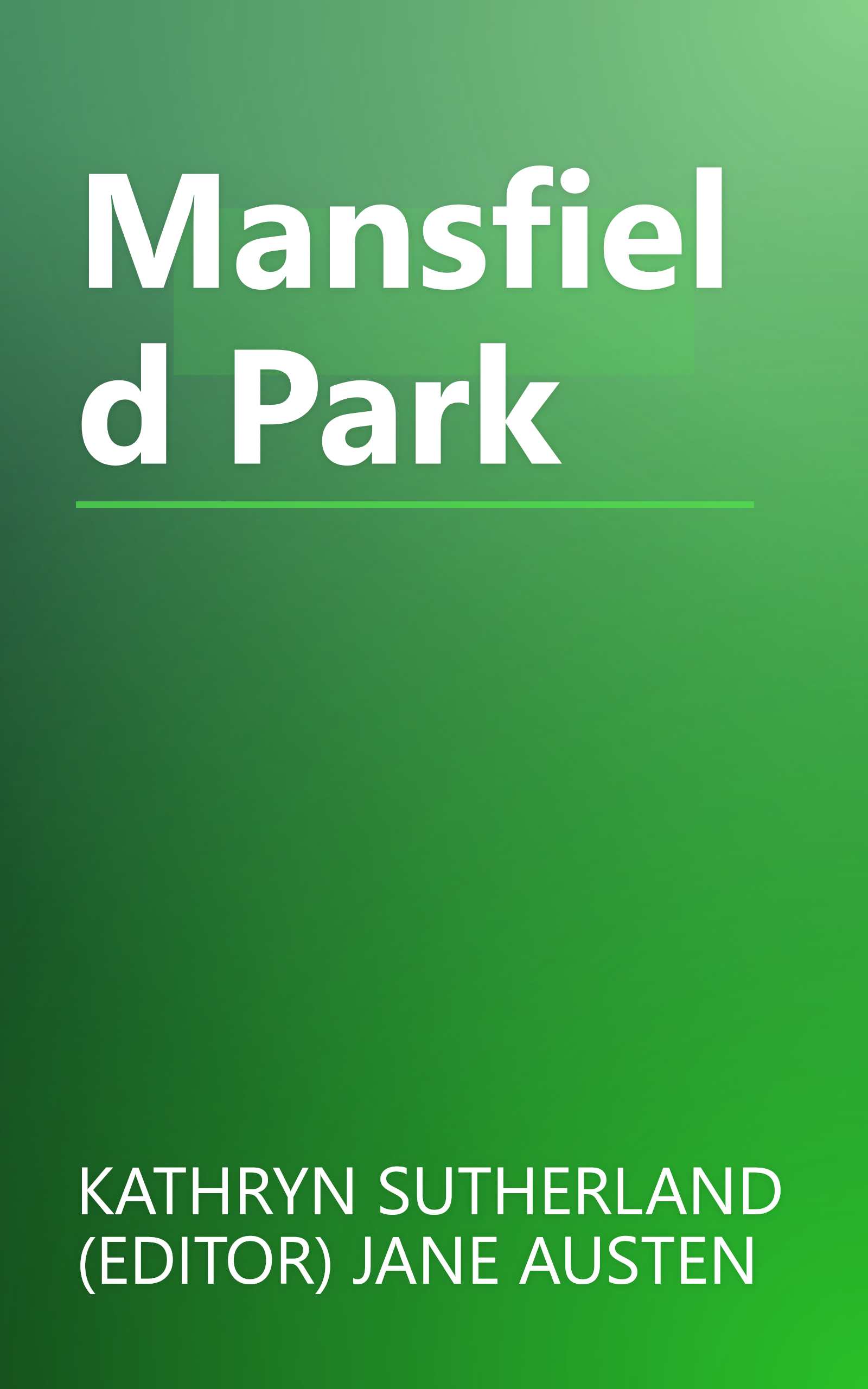 Mansfield Park book cover
