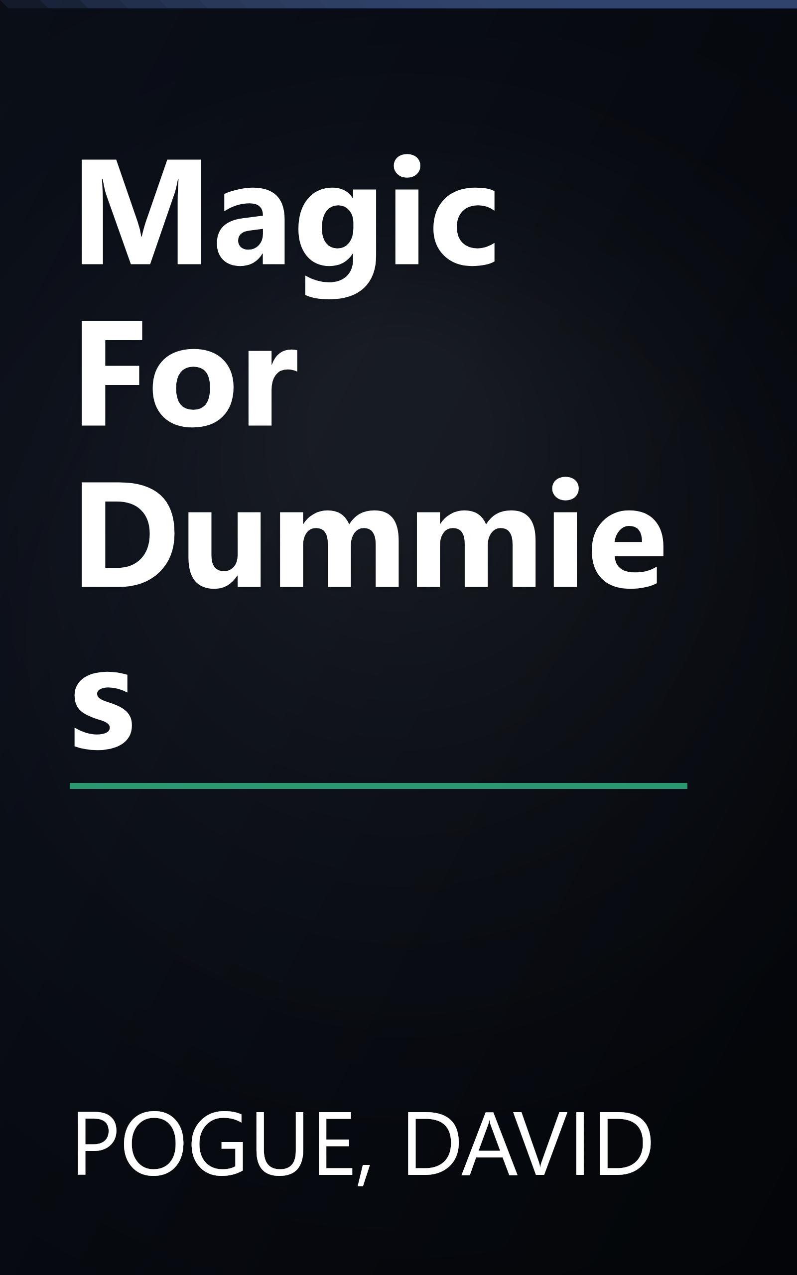 Magic For Dummies book cover