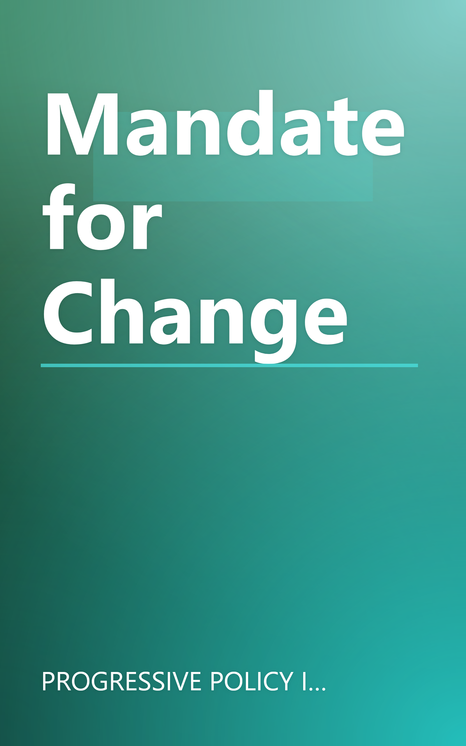 Mandate for Change book cover
