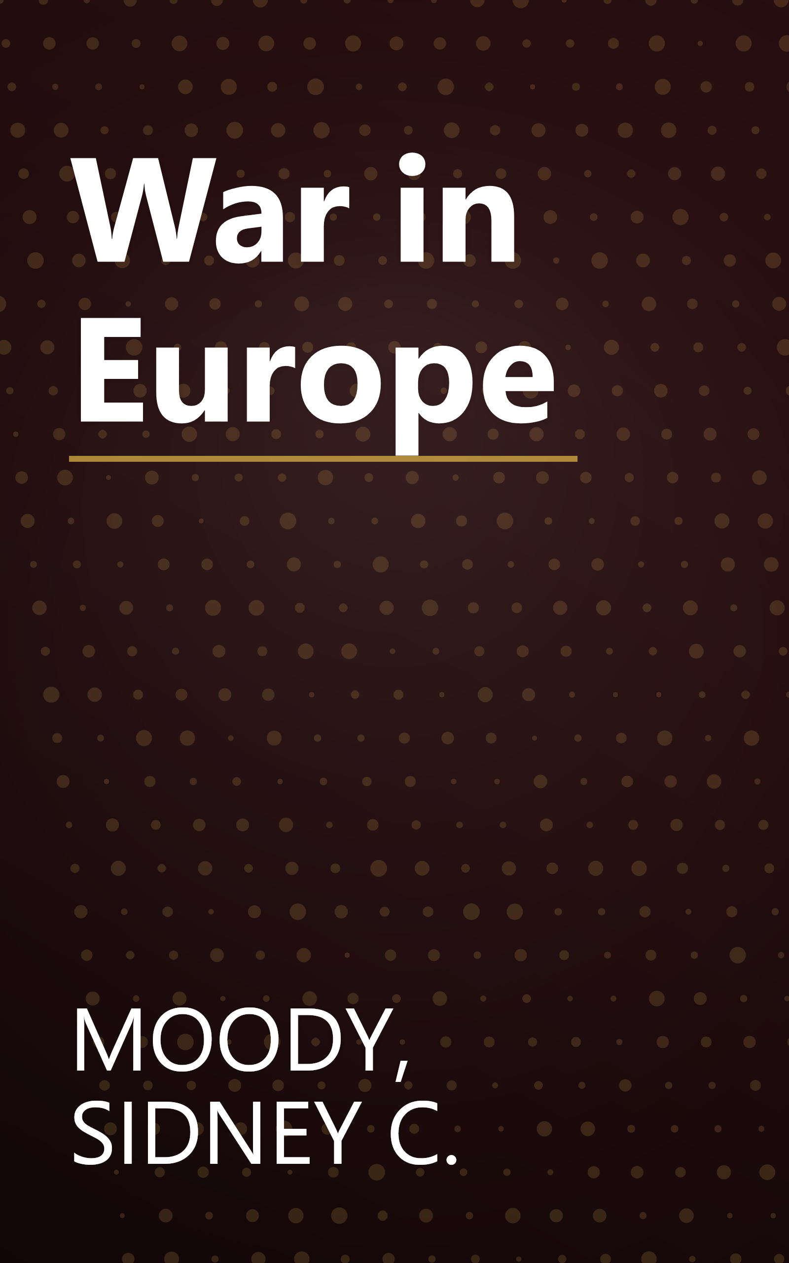 War in Europe book cover