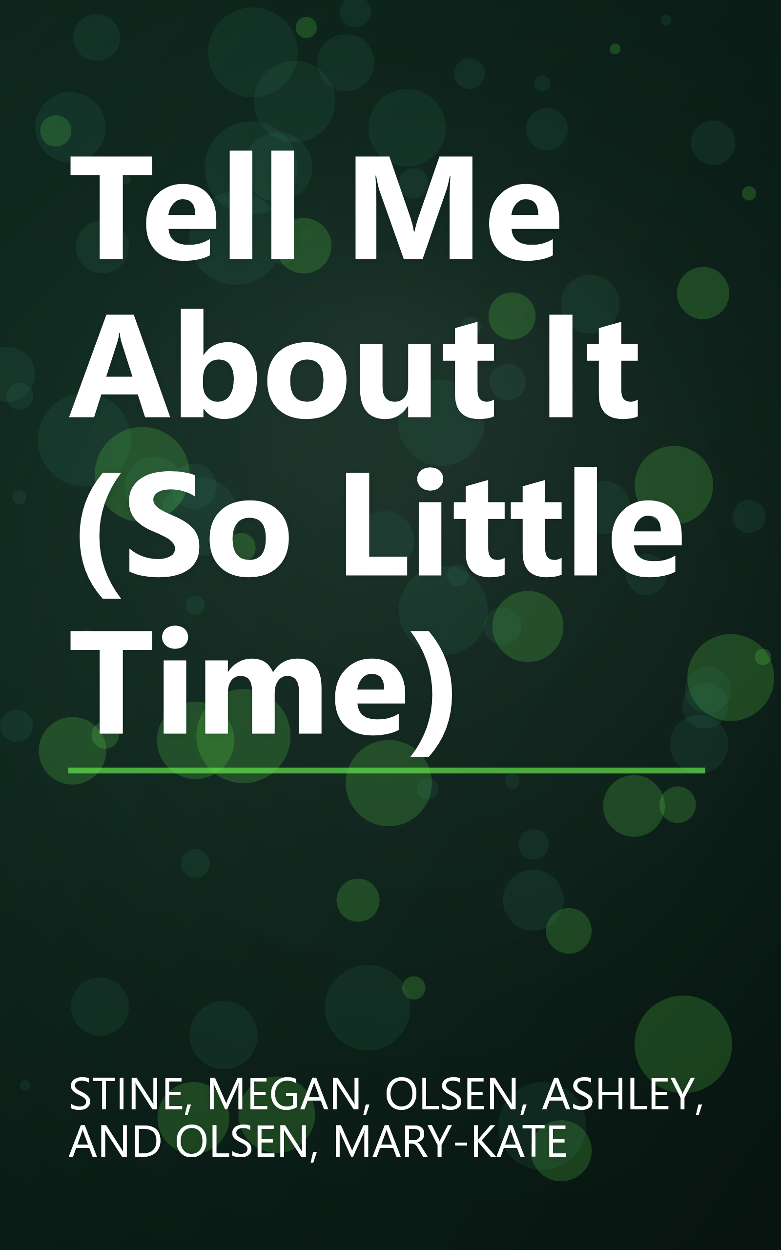 Tell Me About It (So Little Time) book cover