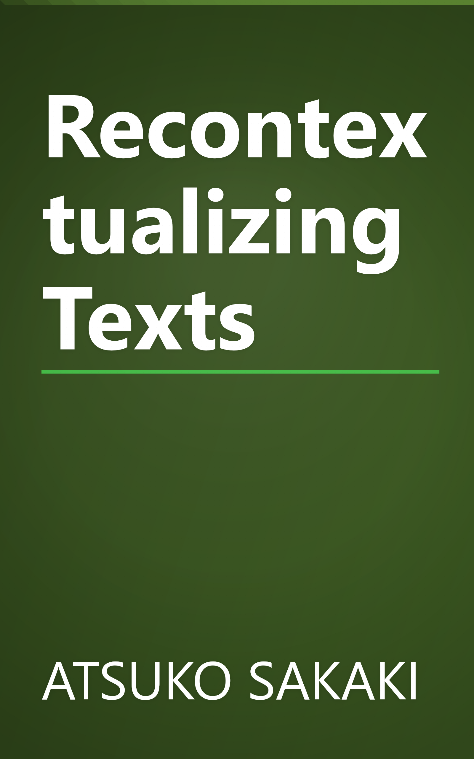 Recontextualizing Texts book cover