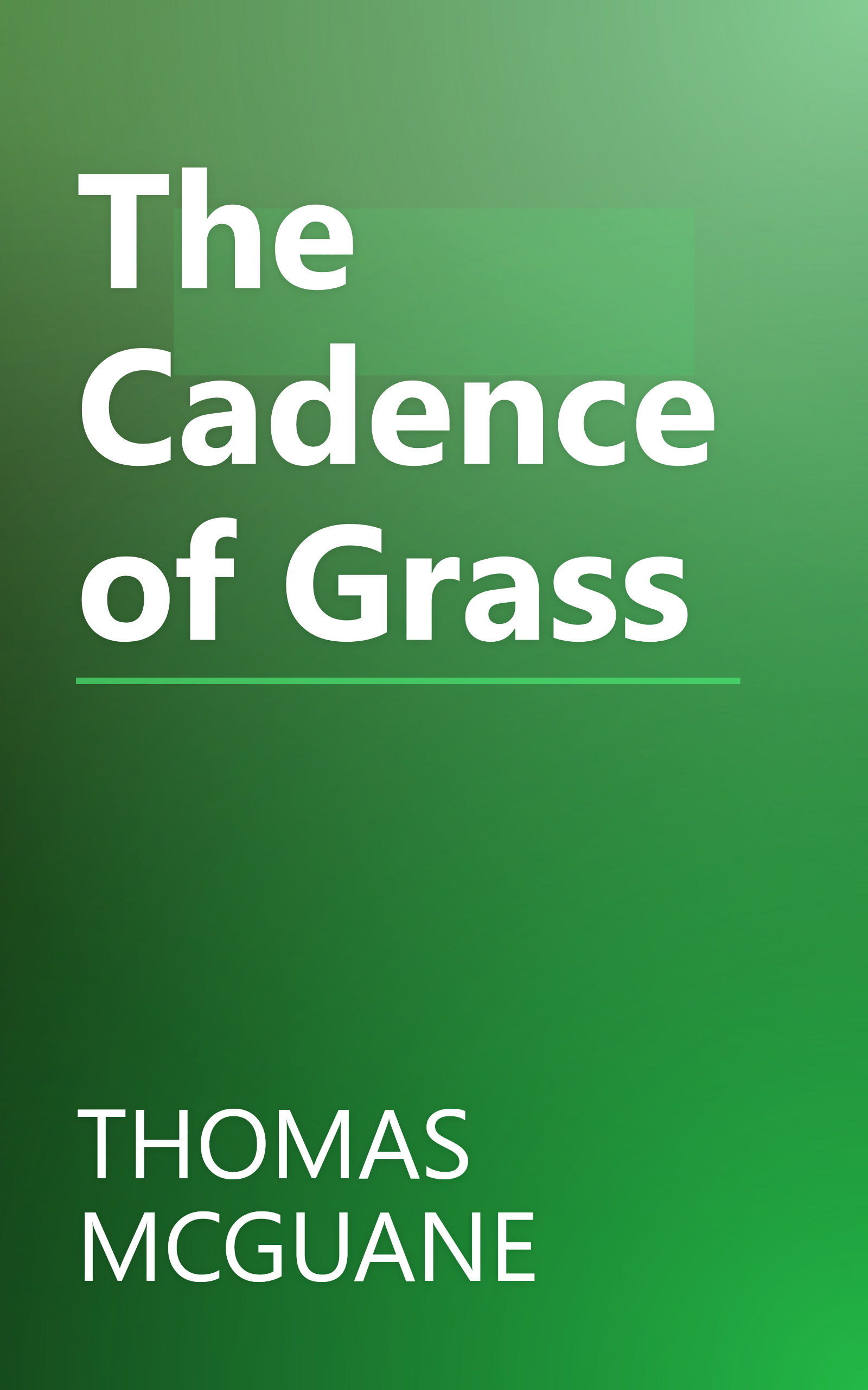 The Cadence of Grass book cover