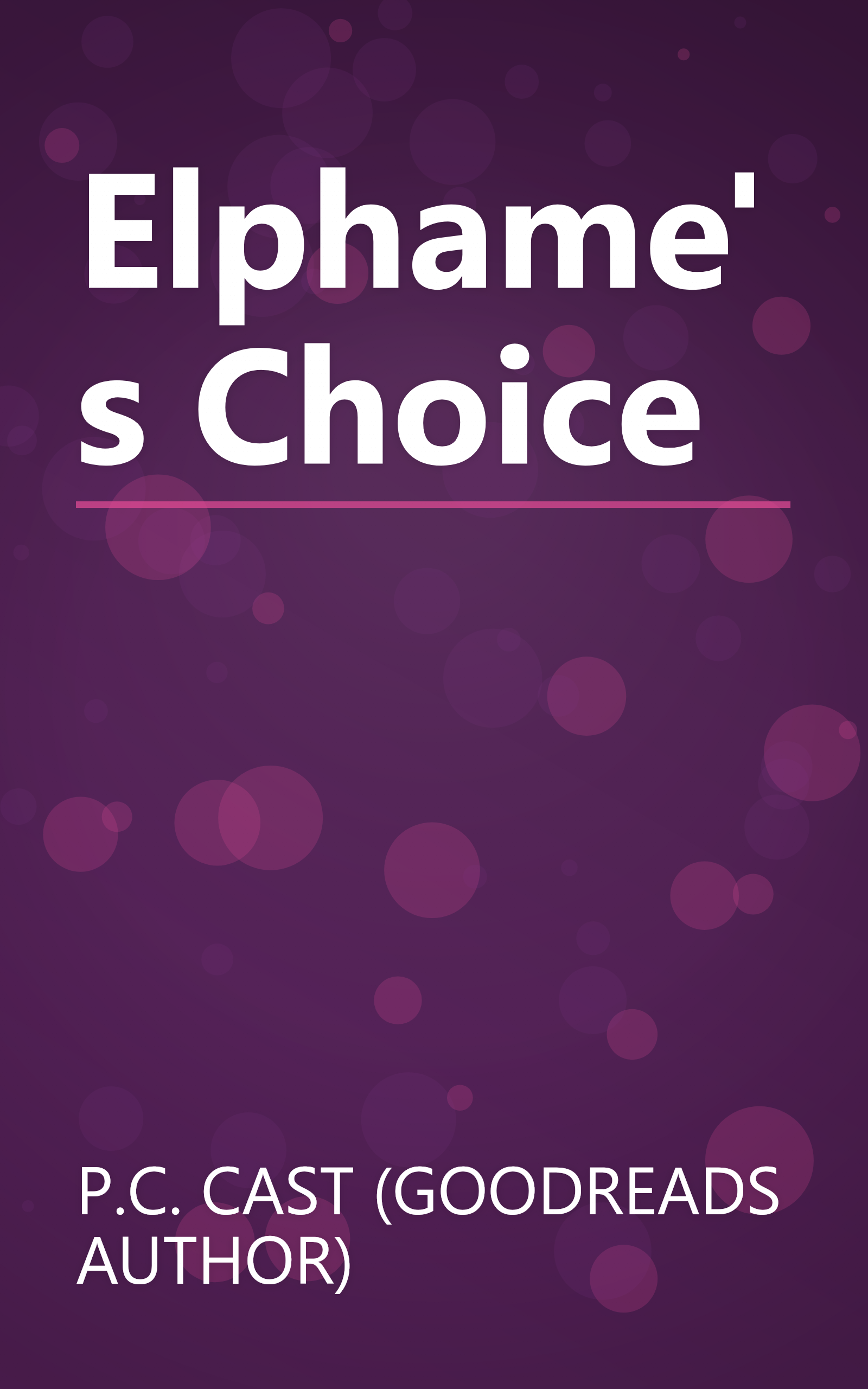 Elphame's Choice book cover