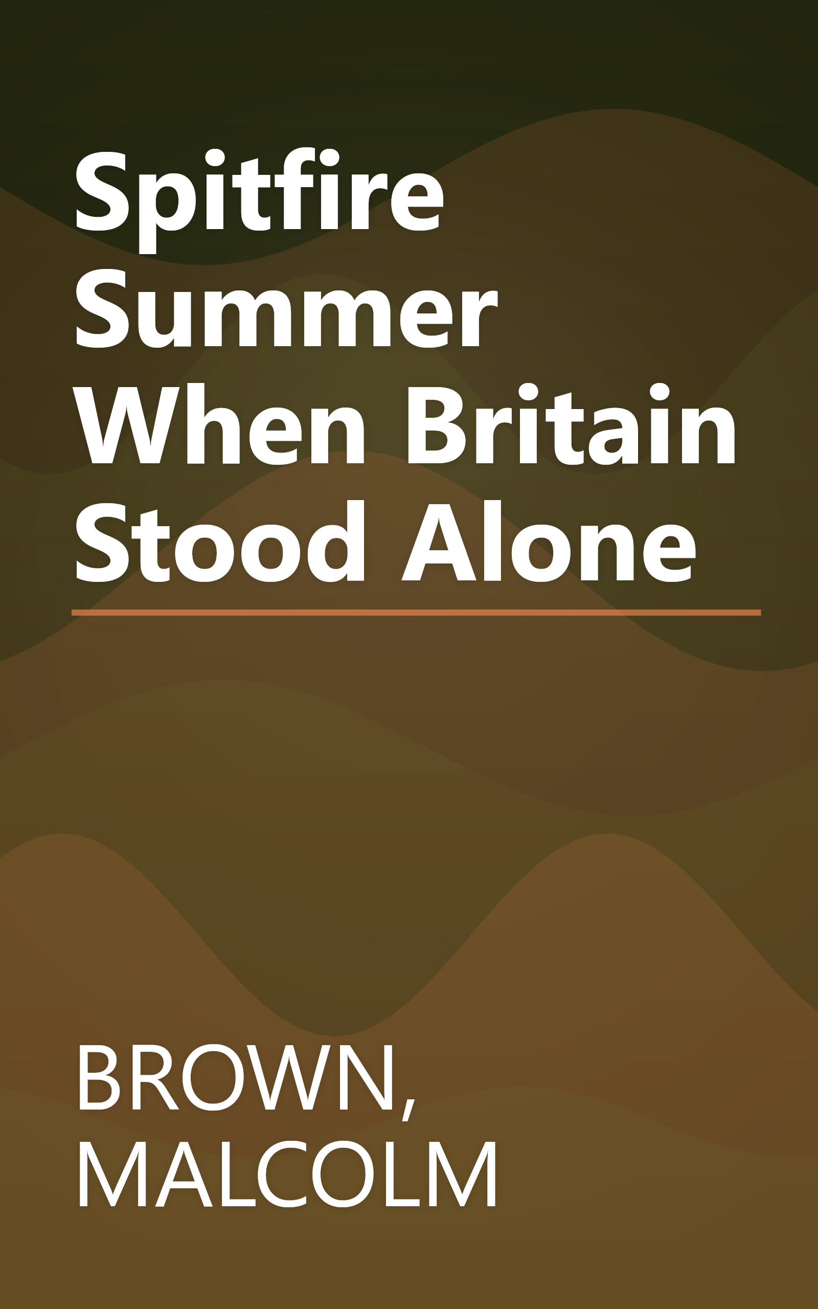 Spitfire Summer When Britain Stood Alone book cover