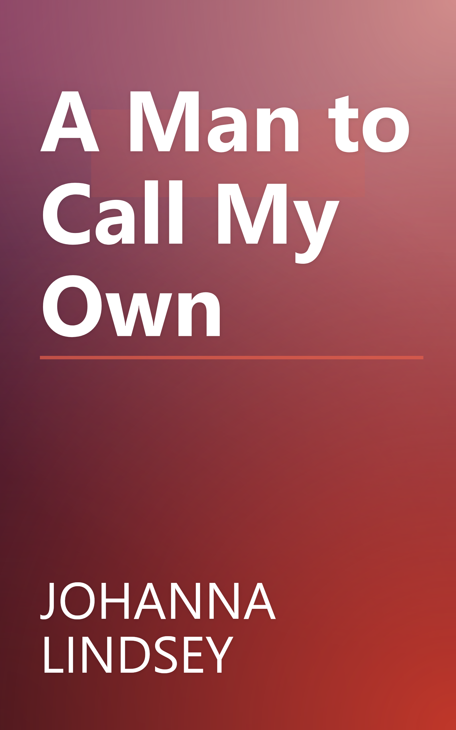 A Man to Call My Own book cover