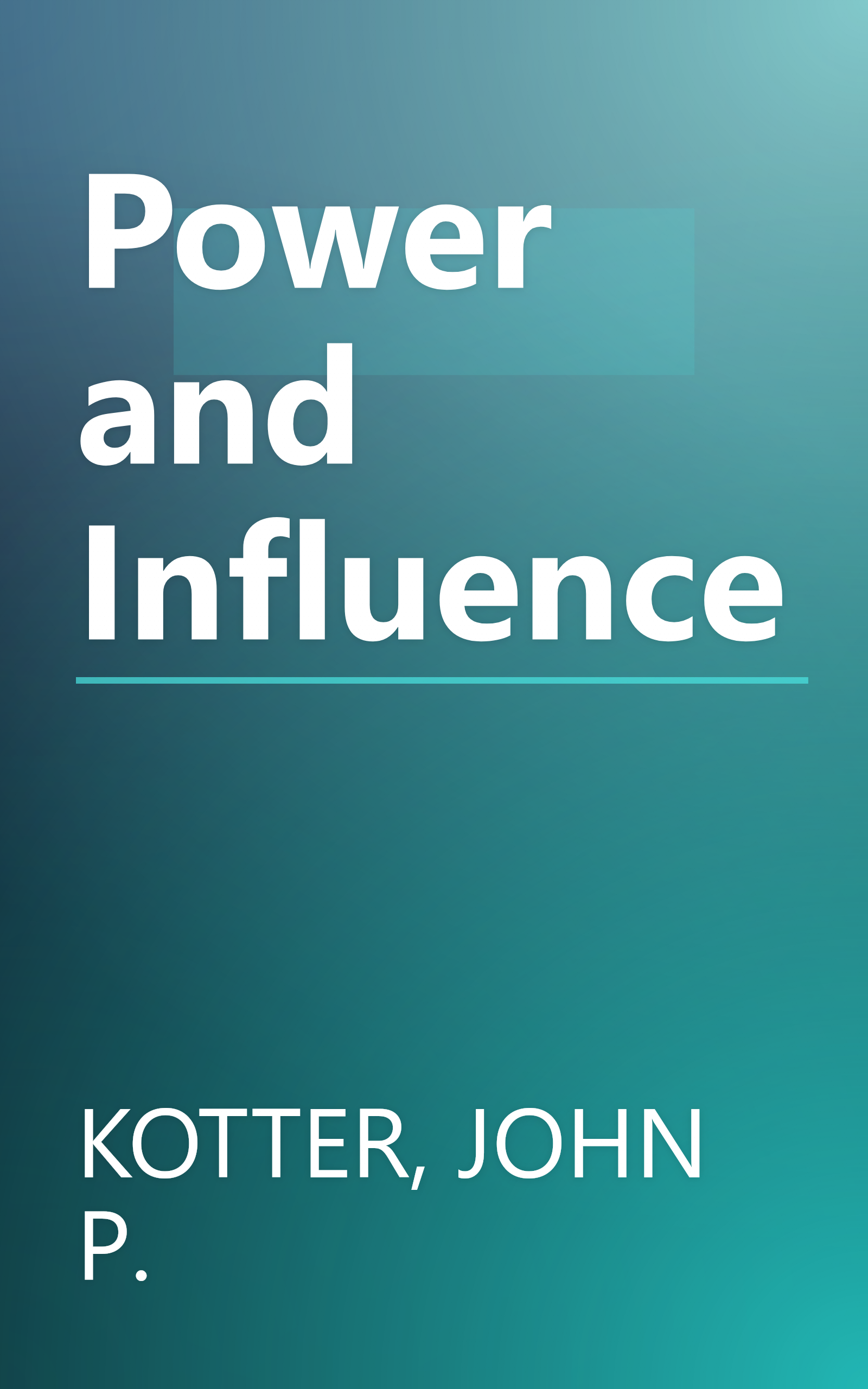Power and Influence book cover