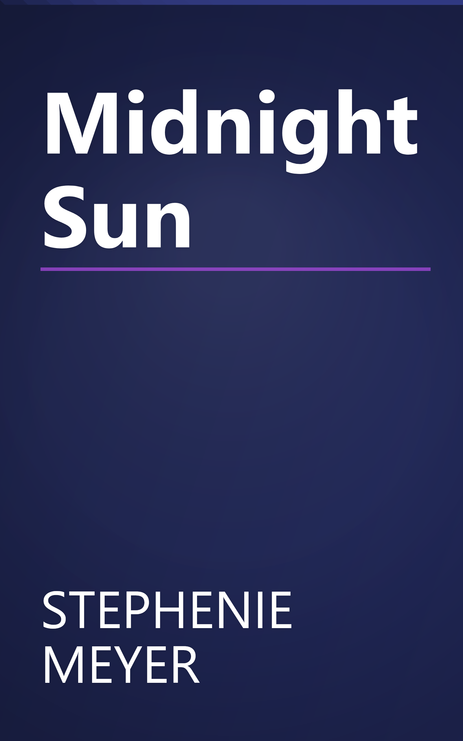 Midnight Sun book cover
