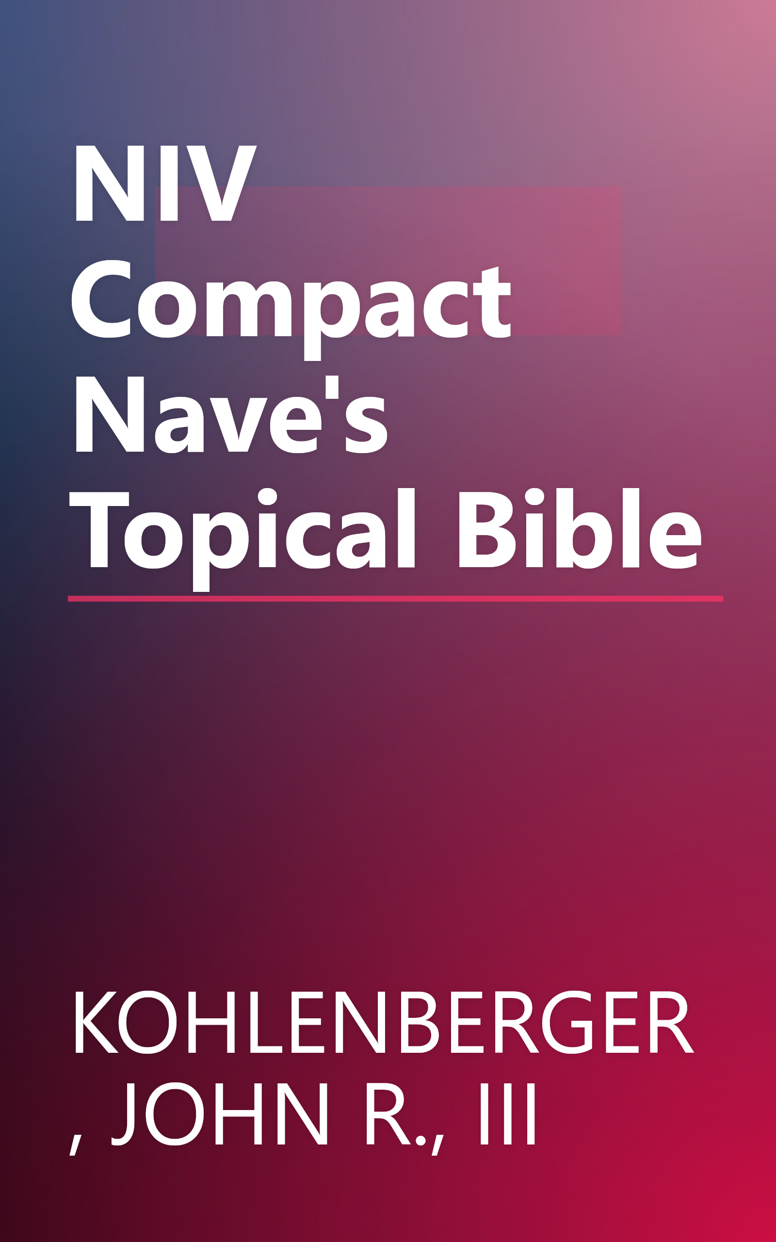 NIV Compact Nave's Topical Bible book cover