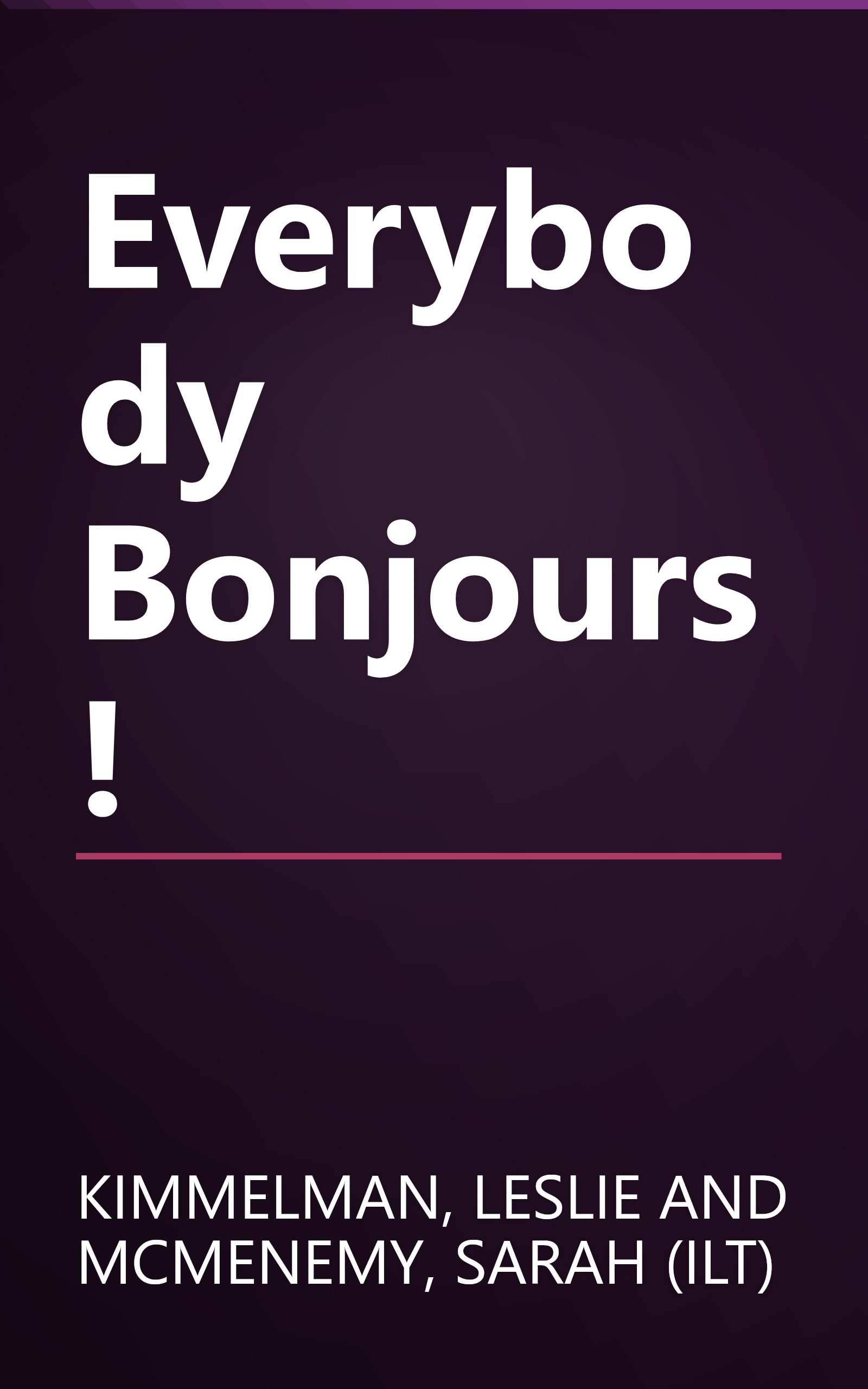 Everybody Bonjours! book cover