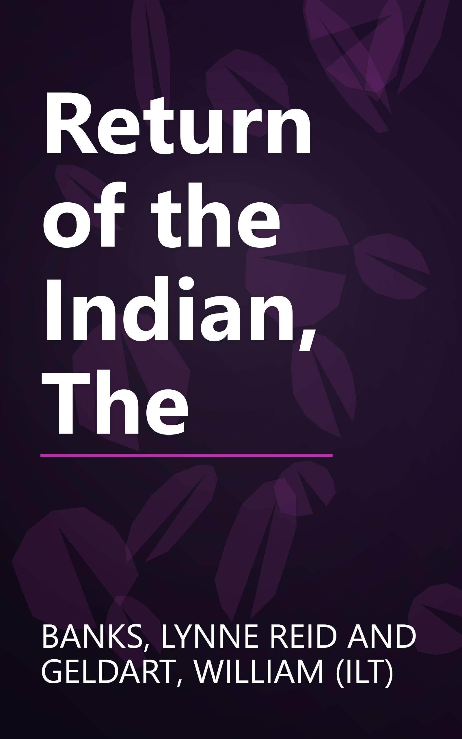 Return of the Indian, The book cover