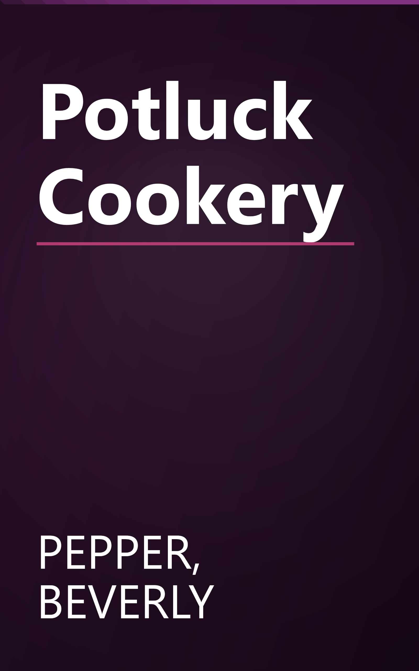 Potluck Cookery book cover