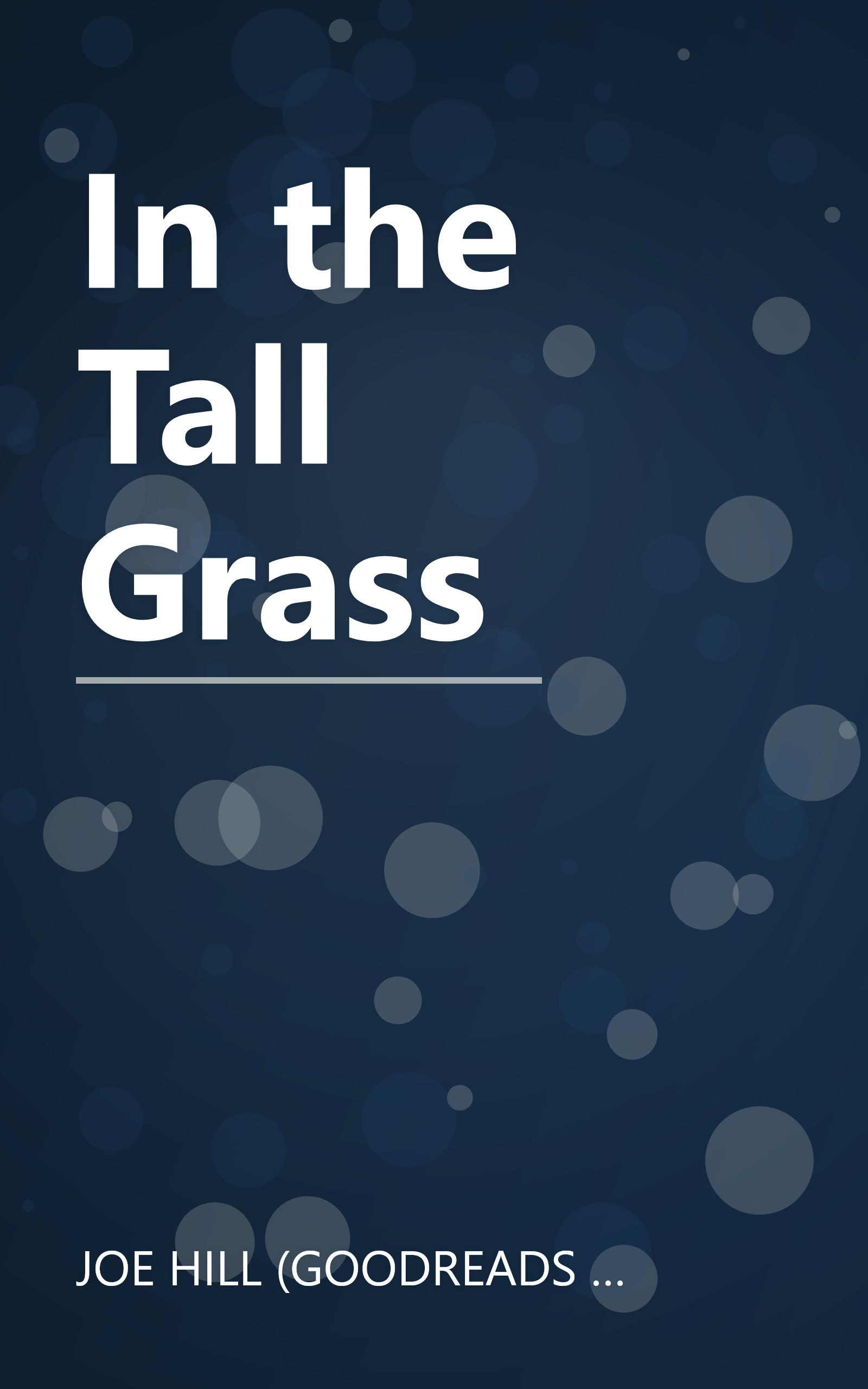 In the Tall Grass book cover