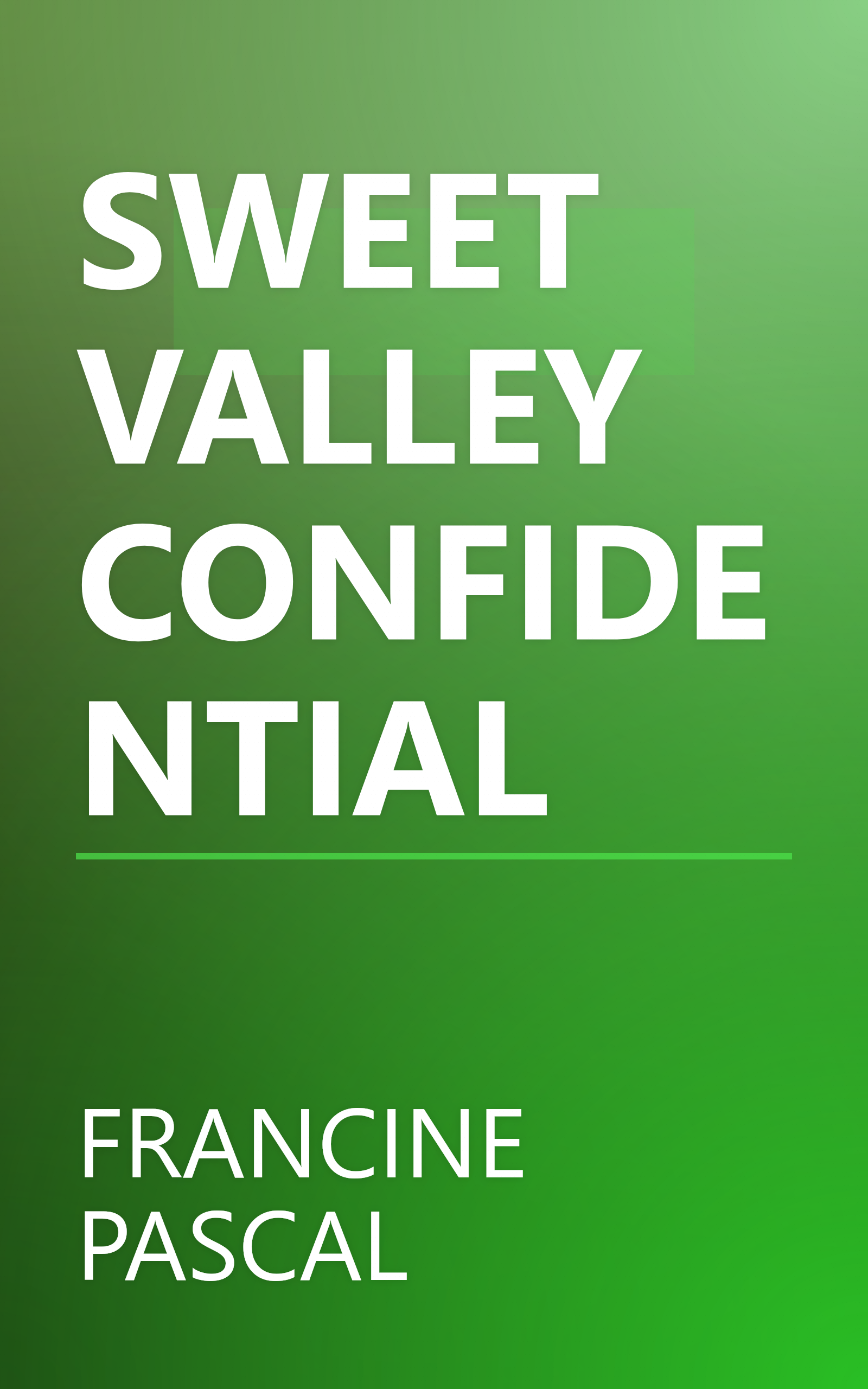 SWEET VALLEY CONFIDENTIAL book cover