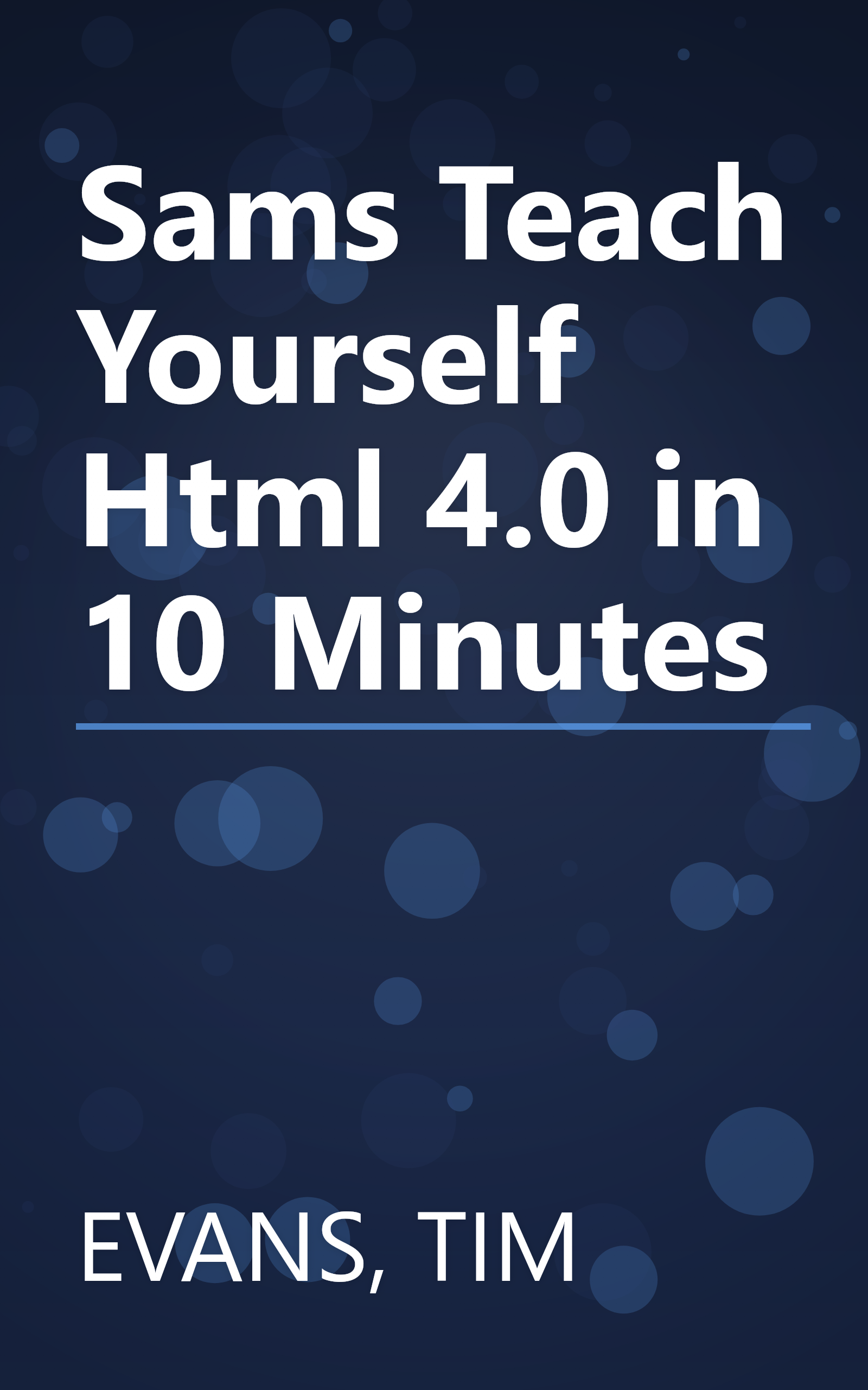 Sams Teach Yourself Html 4.0 in 10 Minutes book cover
