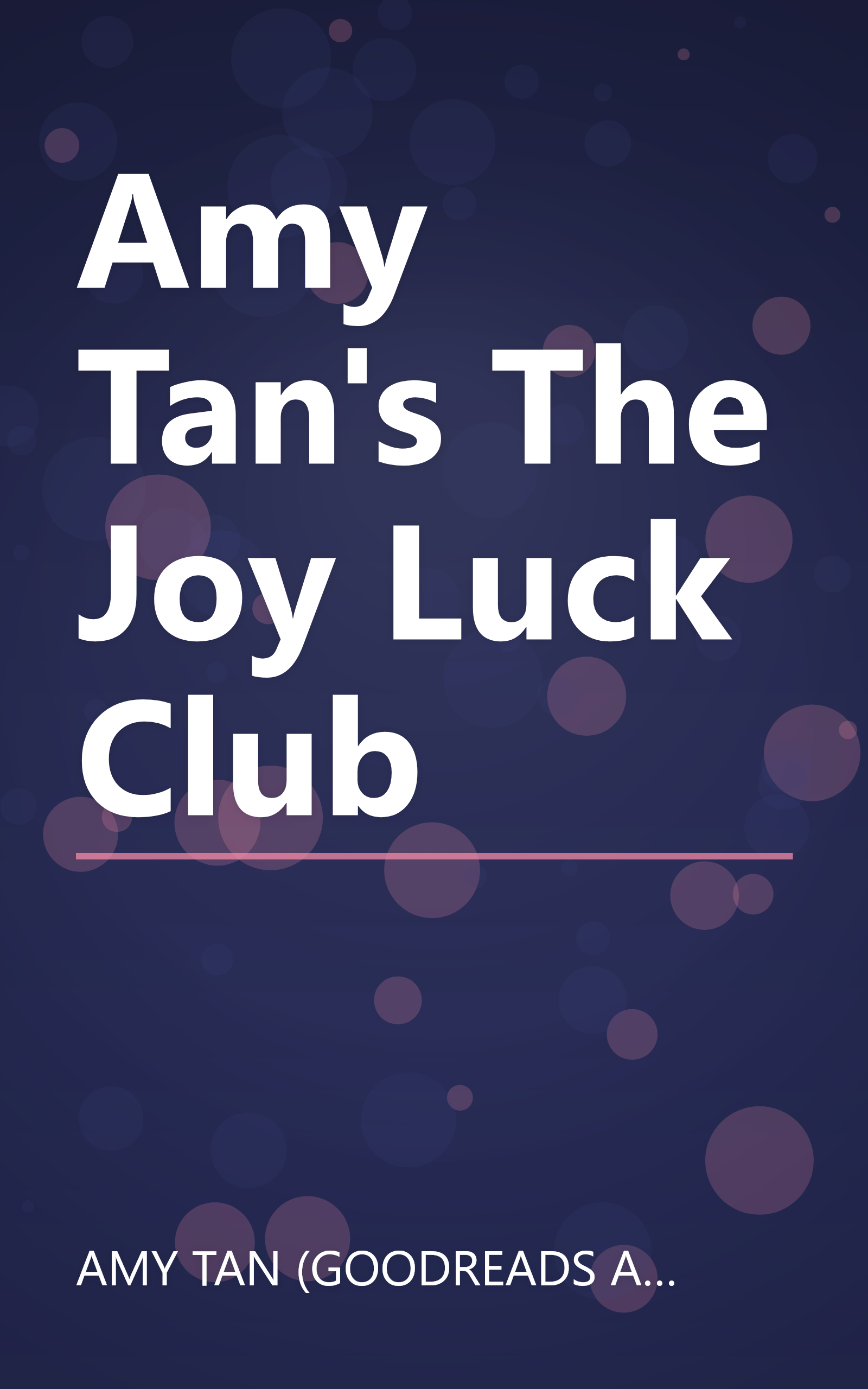 Amy Tan's The Joy Luck Club book cover