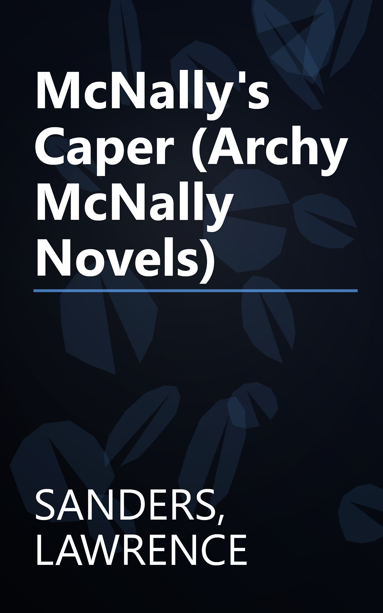 McNally's Caper (Archy McNally Novels) book cover