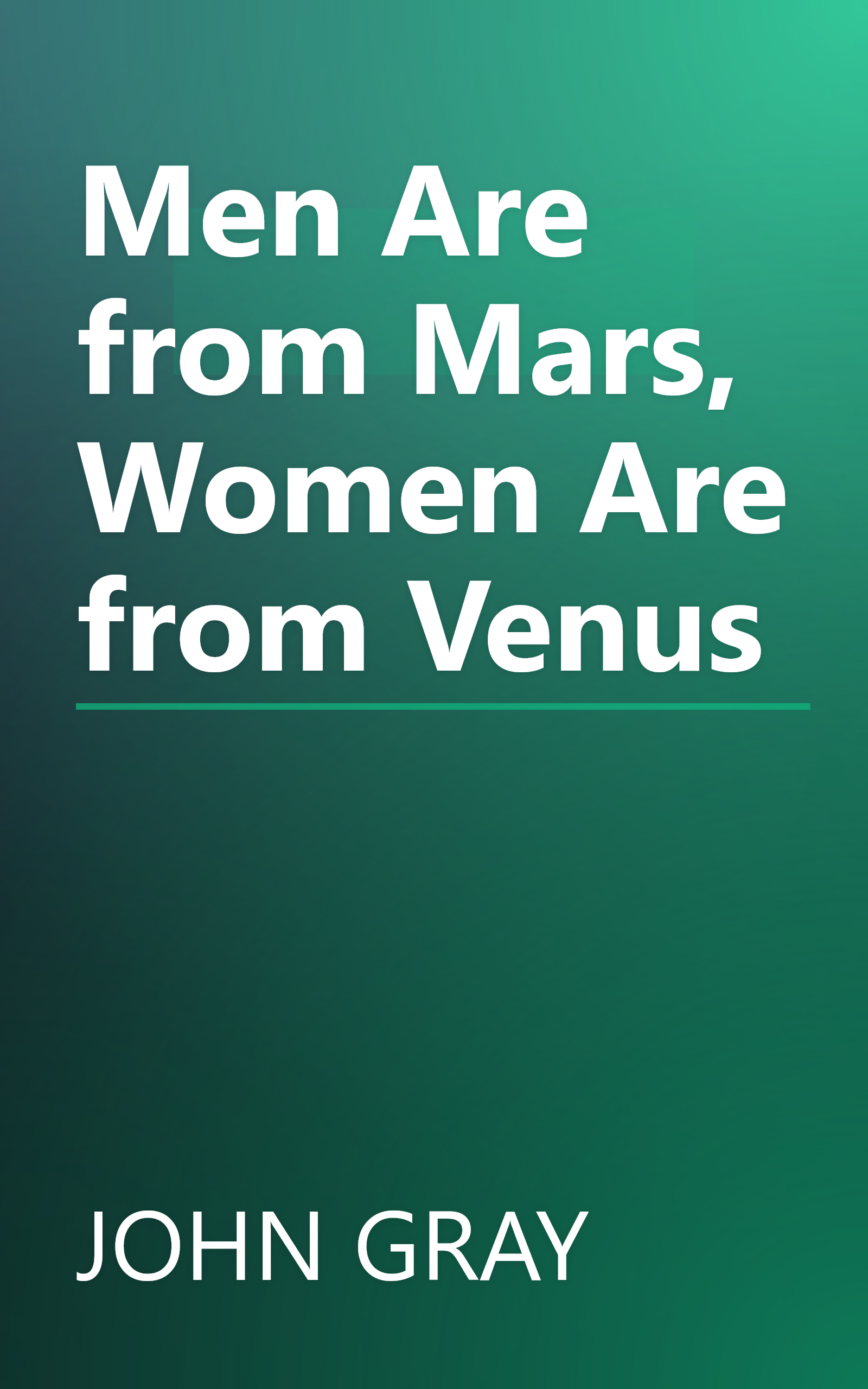 Men Are from Mars, Women Are from Venus book cover