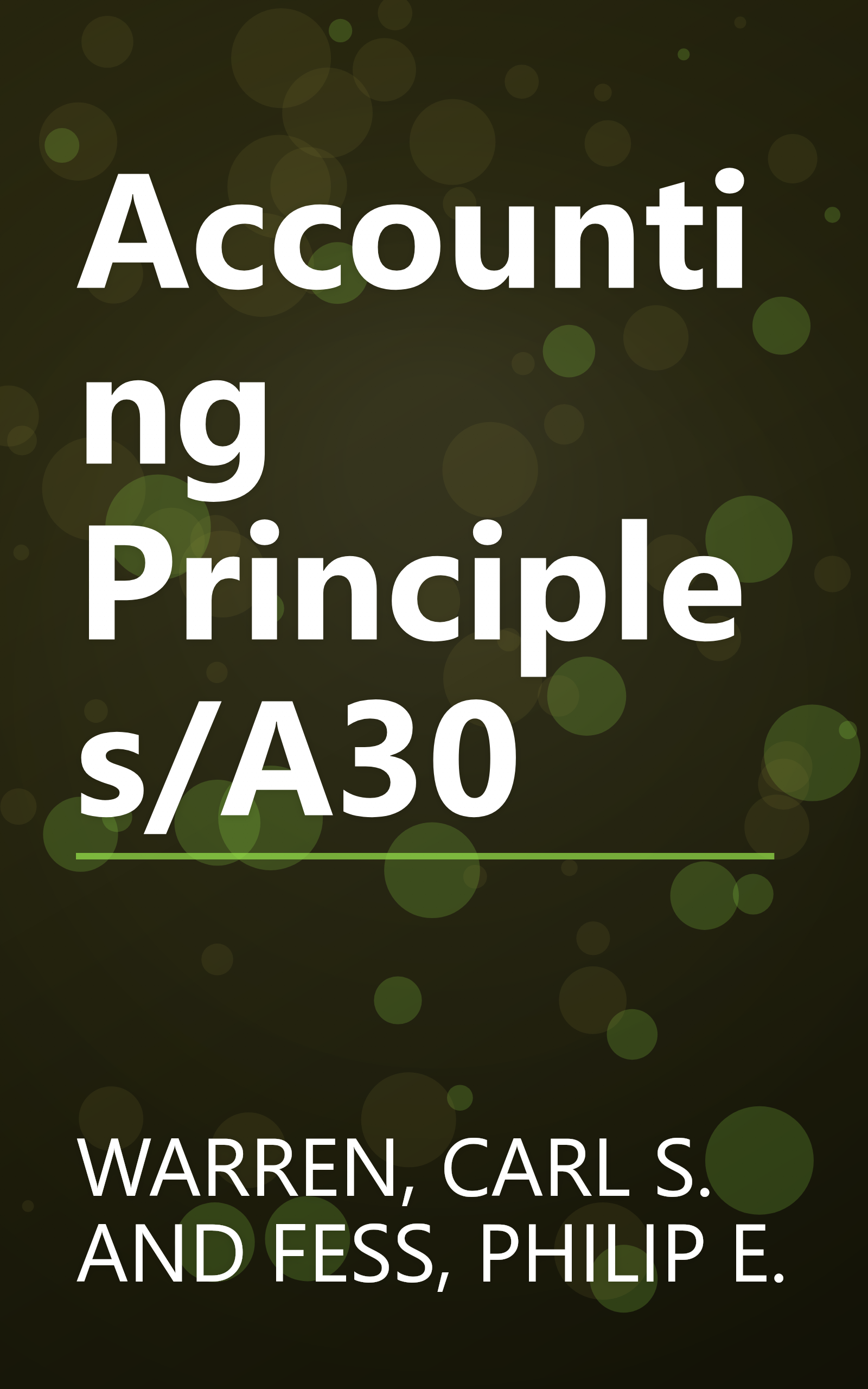 Accounting Principles/A30 book cover