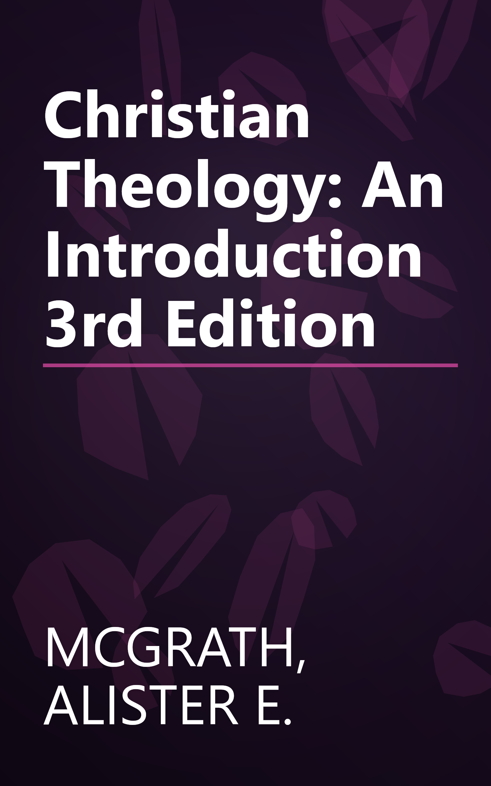 Christian Theology: An Introduction 3rd Edition book cover