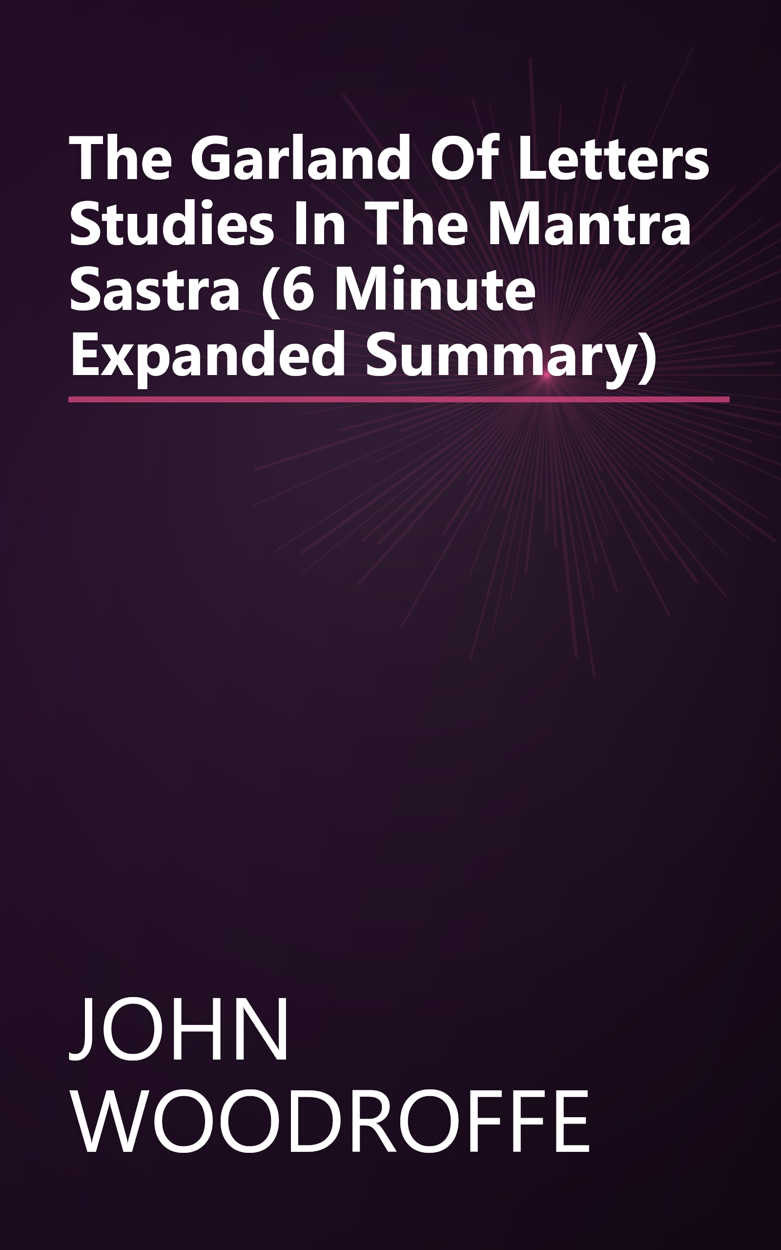 The Garland Of Letters  Studies In The Mantra Sastra (6 Minute   Expanded Summary) book cover