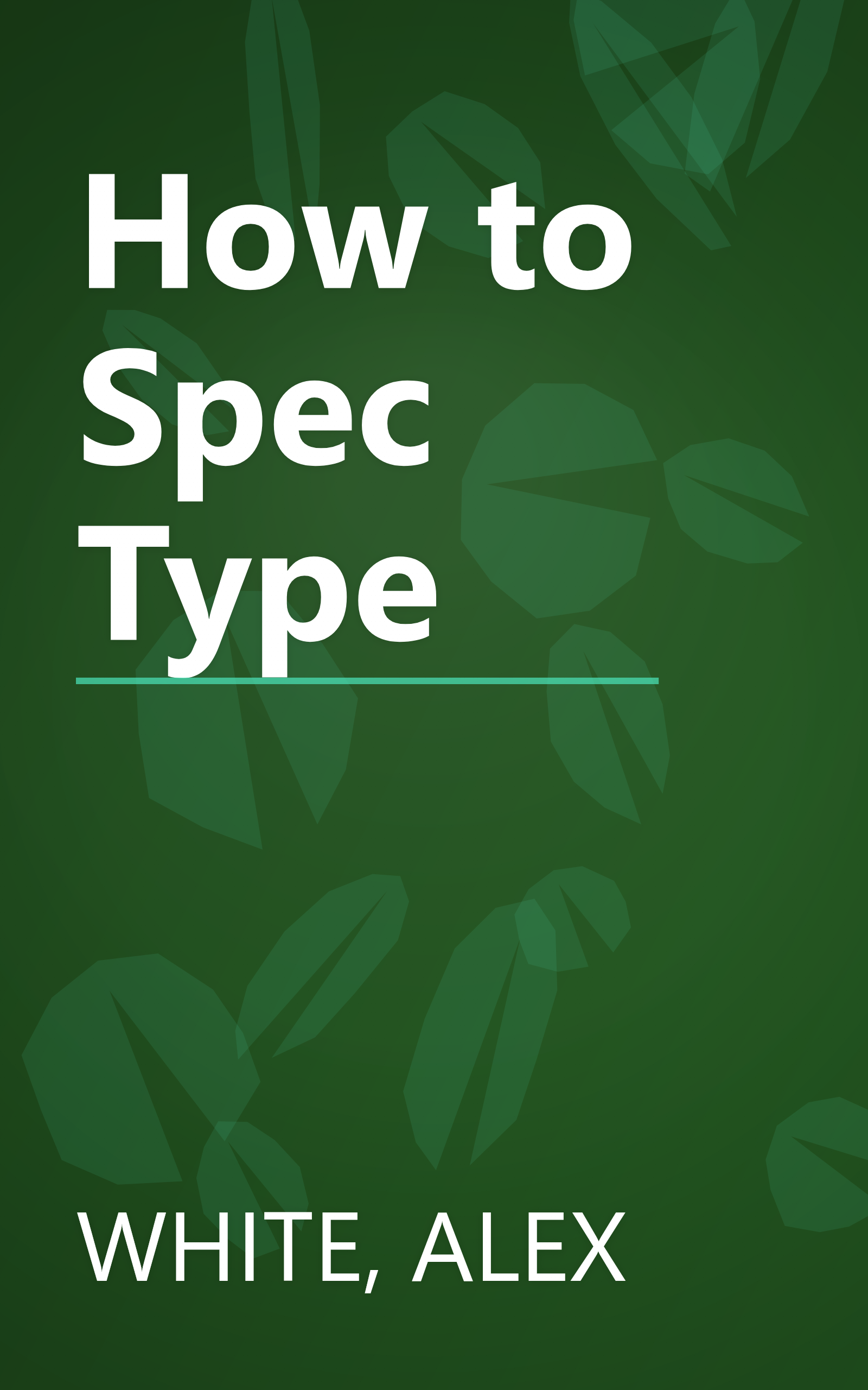 How to Spec Type book cover