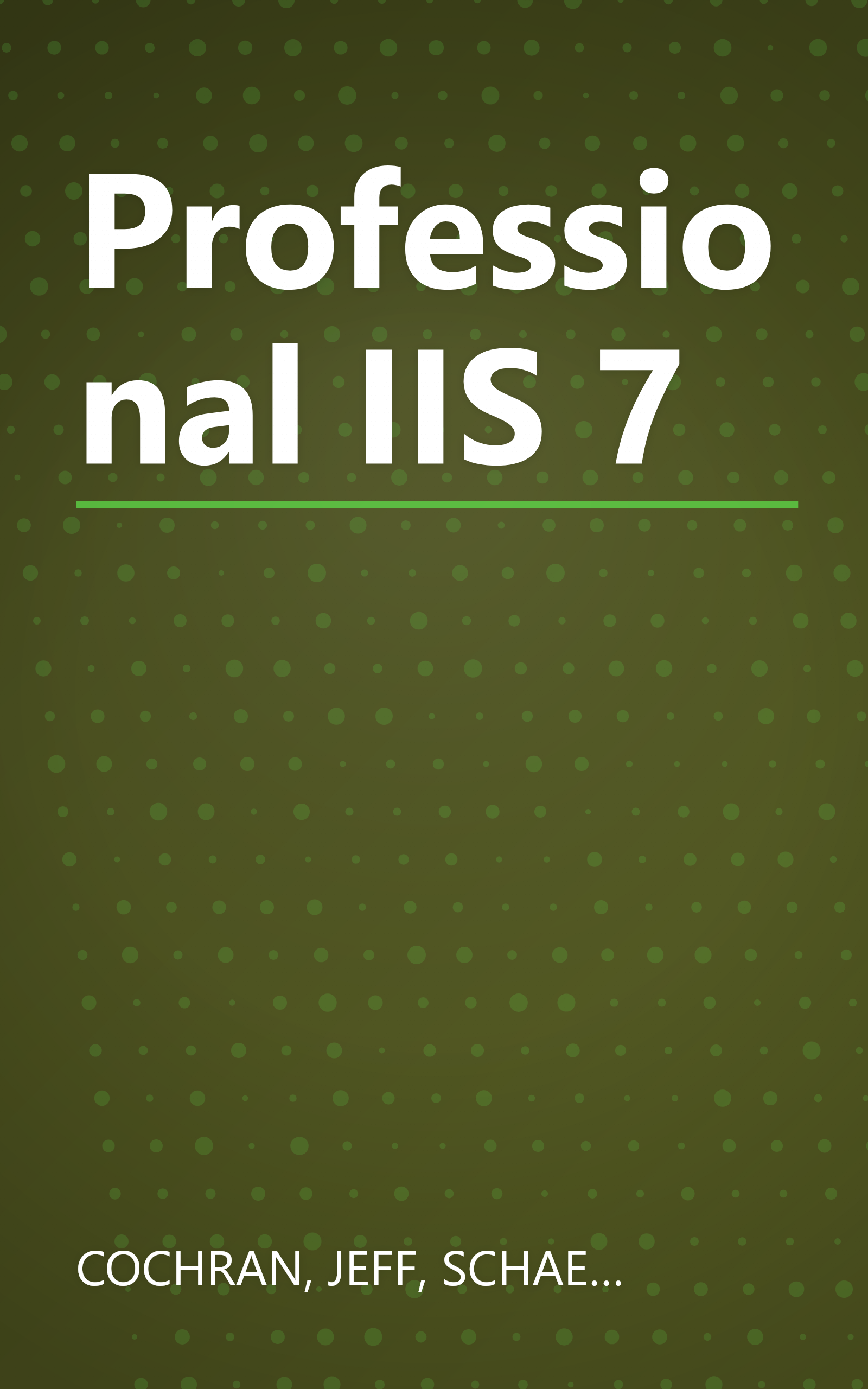 Professional IIS 7 book cover