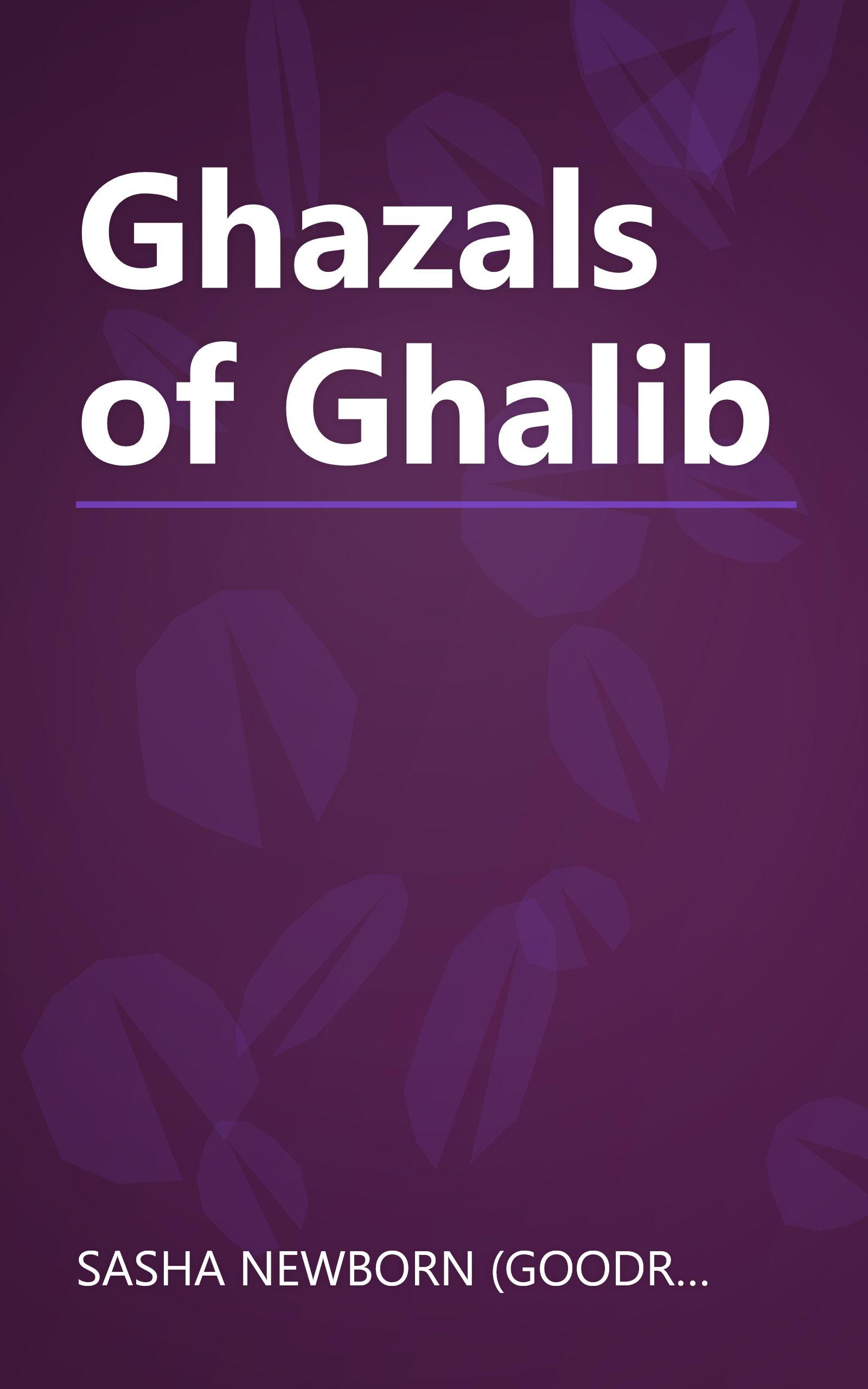 Ghazals of Ghalib book cover