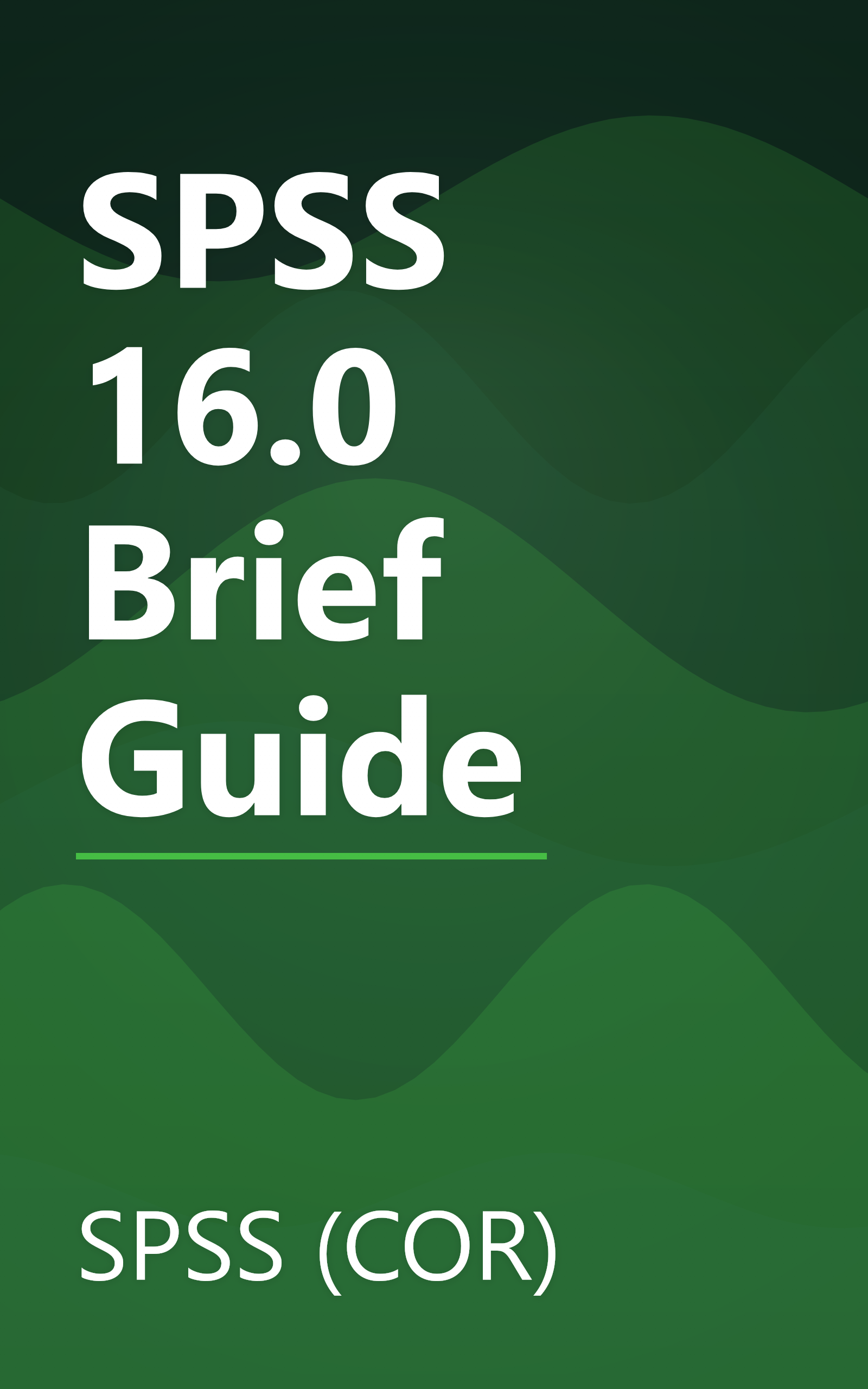 SPSS 16.0 Brief Guide book cover