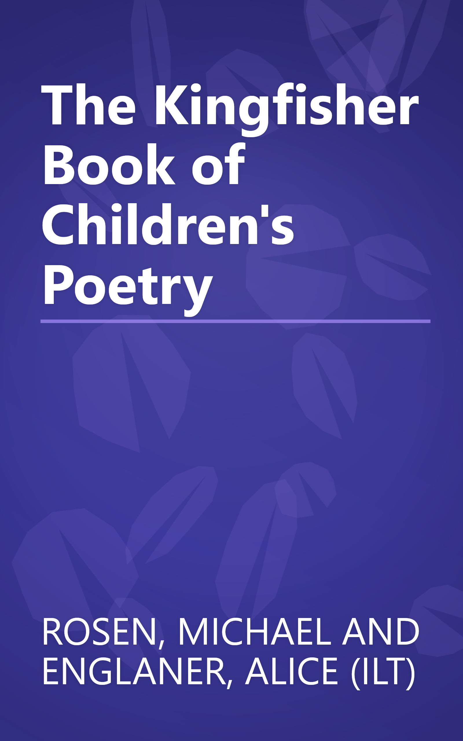 The Kingfisher Book of Children's Poetry book cover