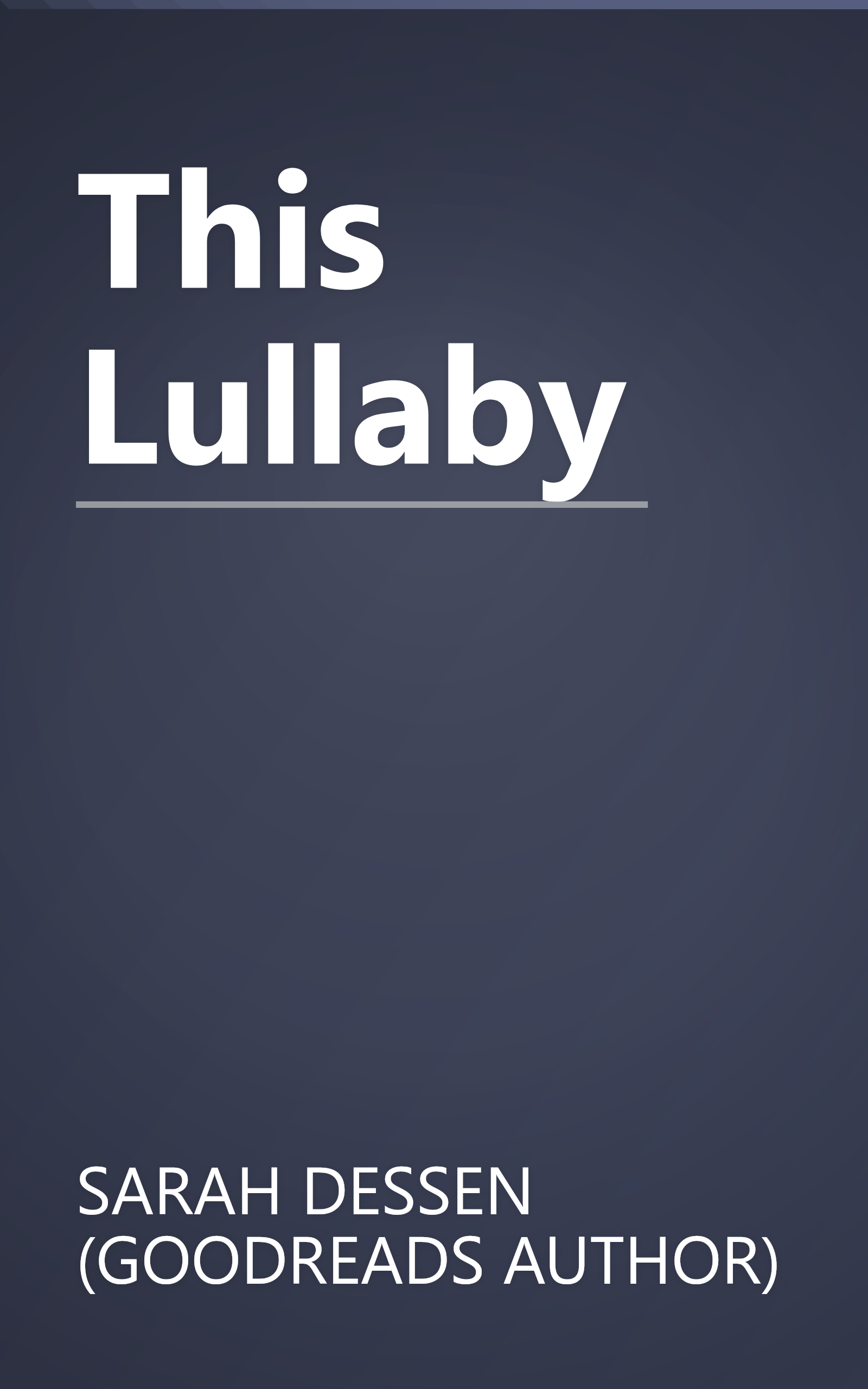 This Lullaby book cover