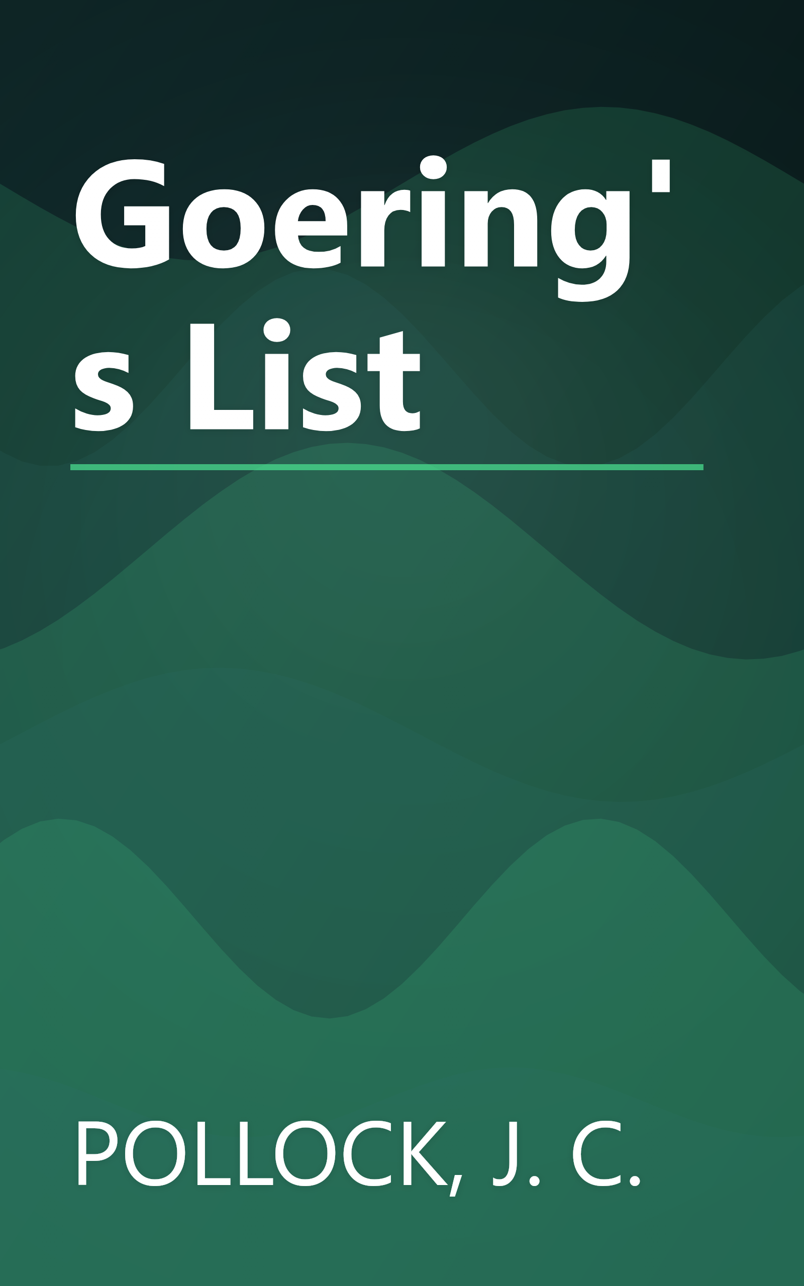 Goering's List book cover