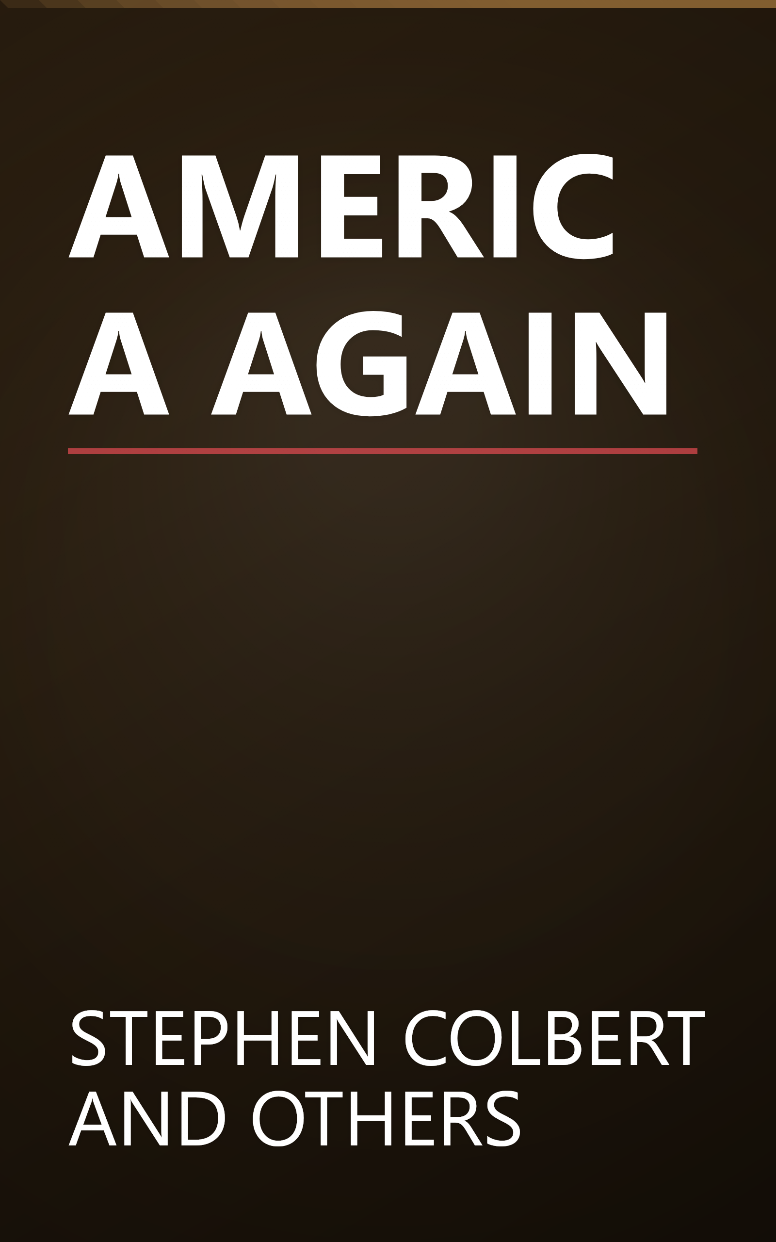 AMERICA AGAIN book cover