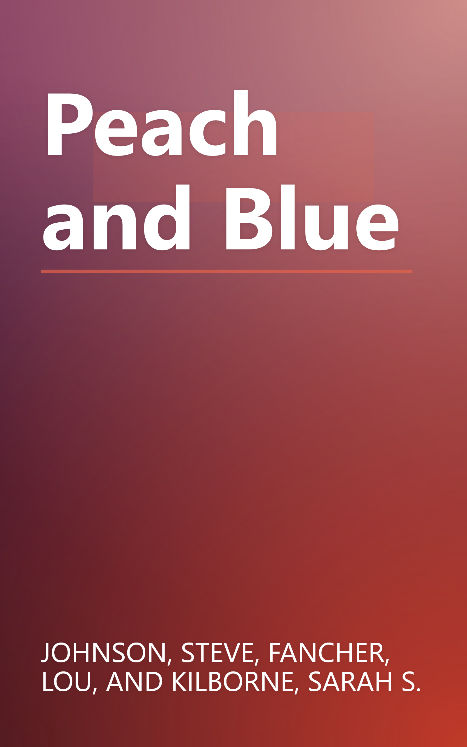 Peach and Blue book cover