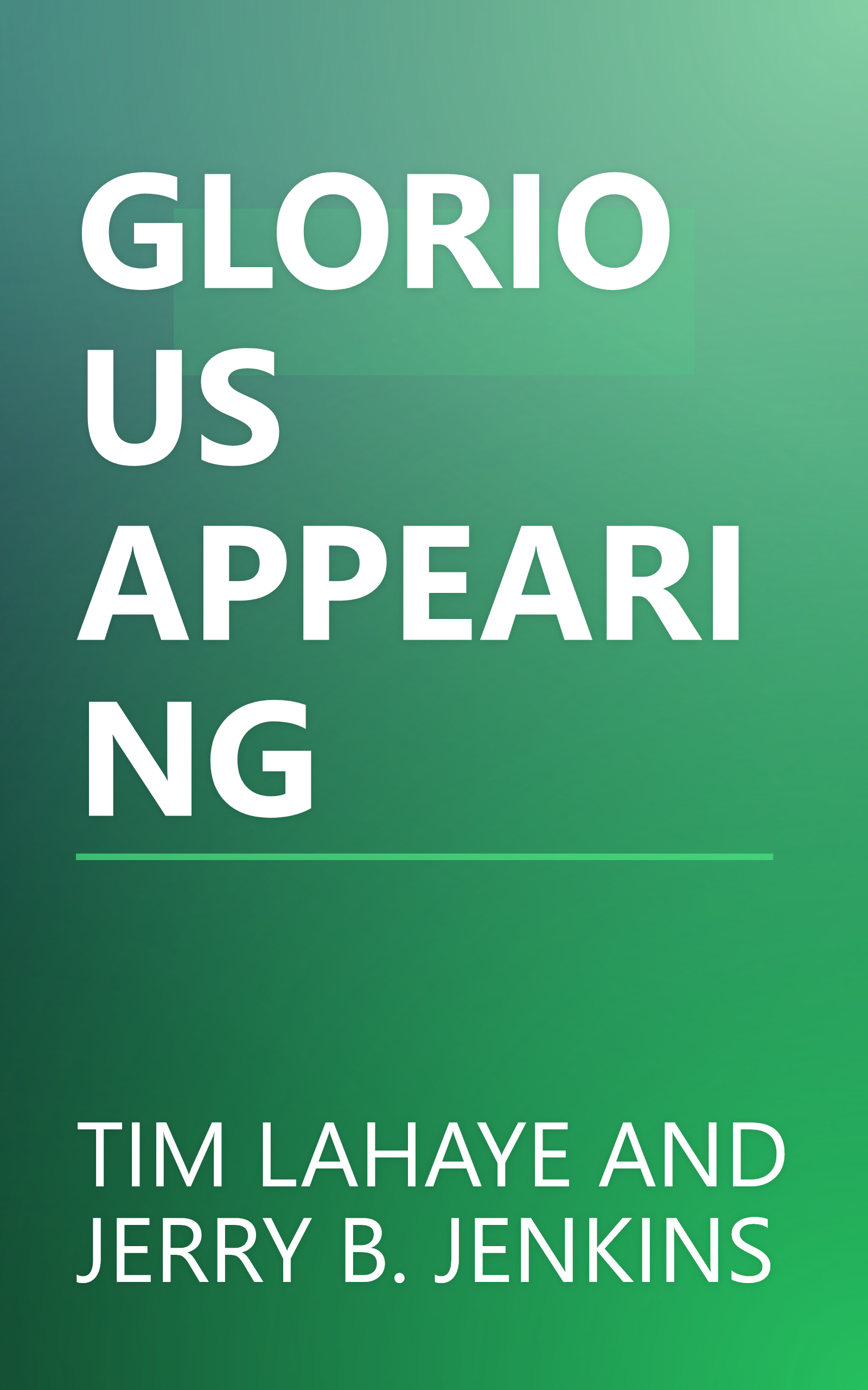 GLORIOUS APPEARING book cover